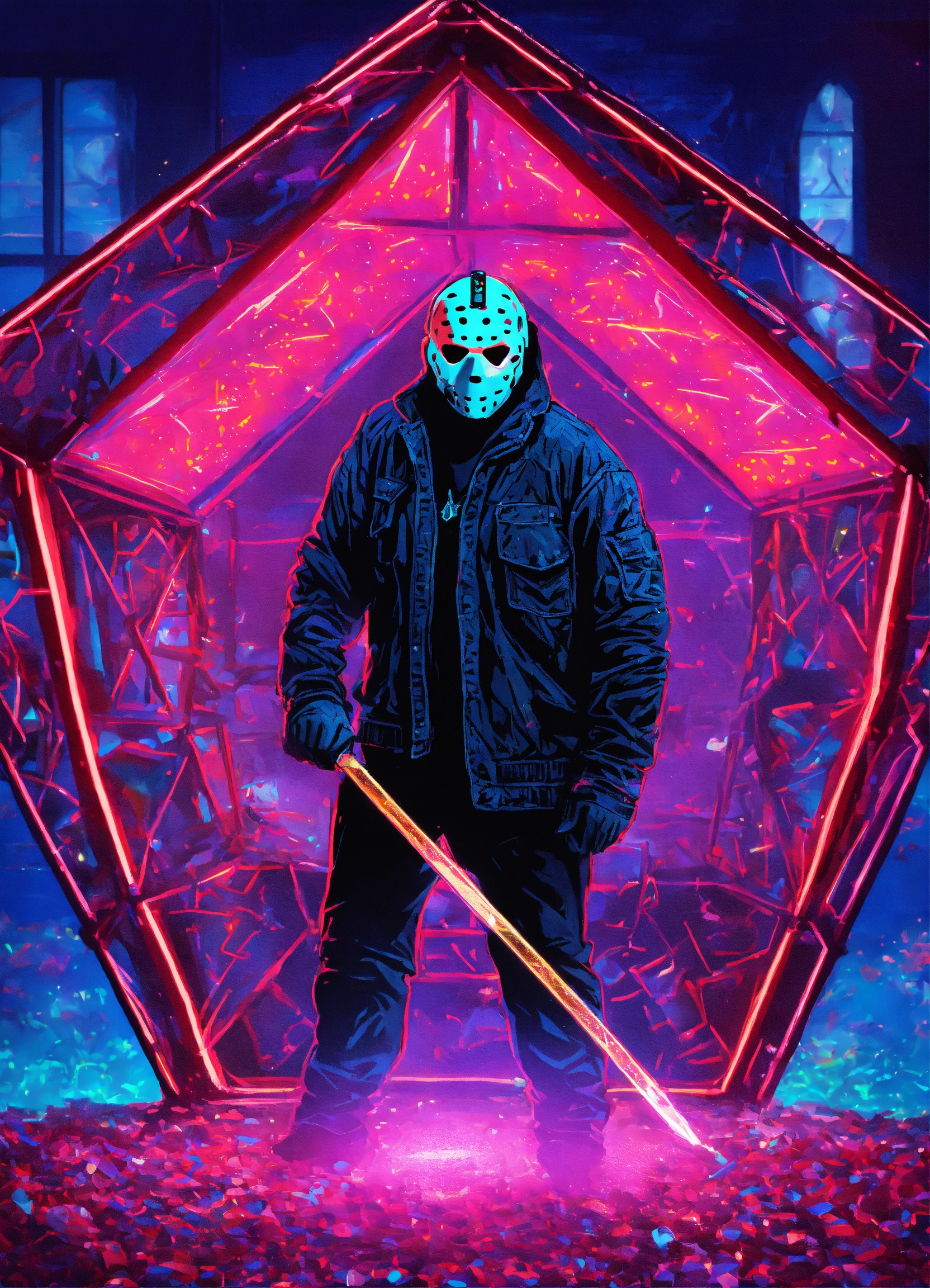 Lexica - Perfect focus Jason Voorhees diamond neon black light DMT ...