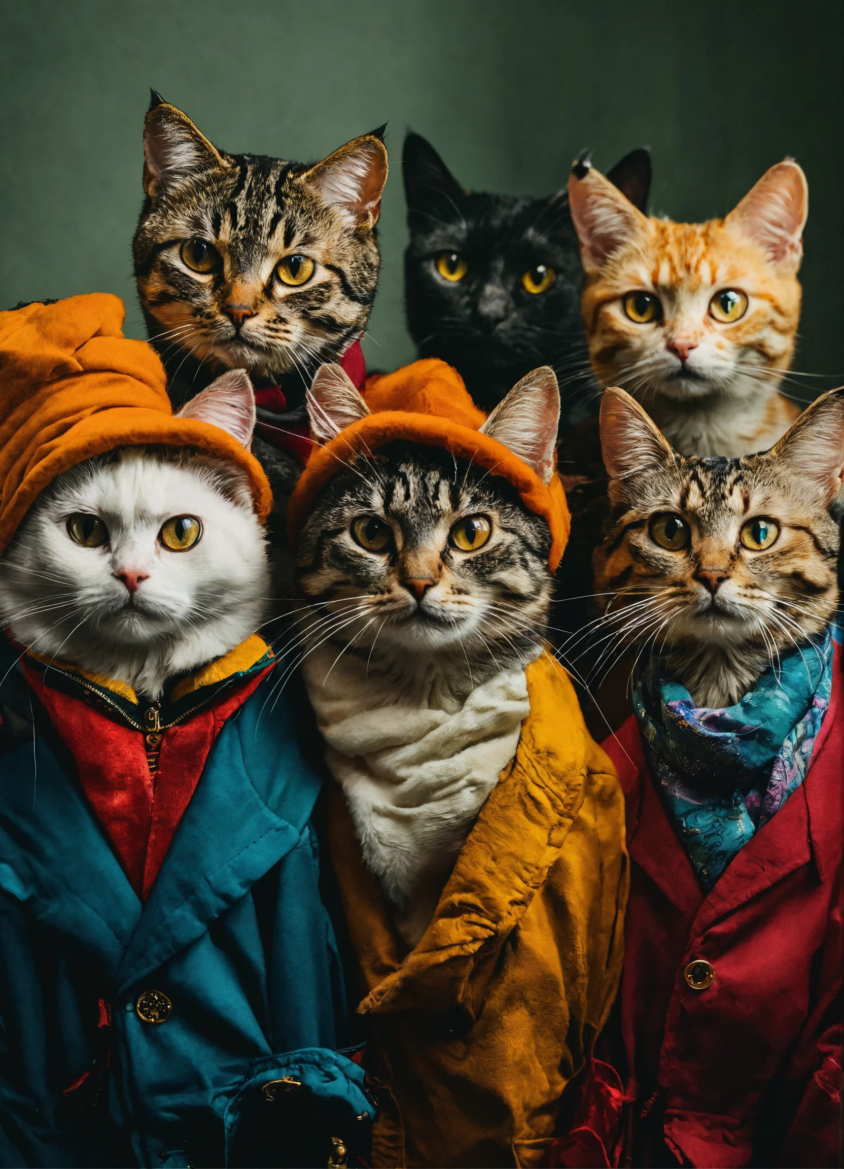 Lexica - A parallel world where only cats evolved, crowd of cats ...