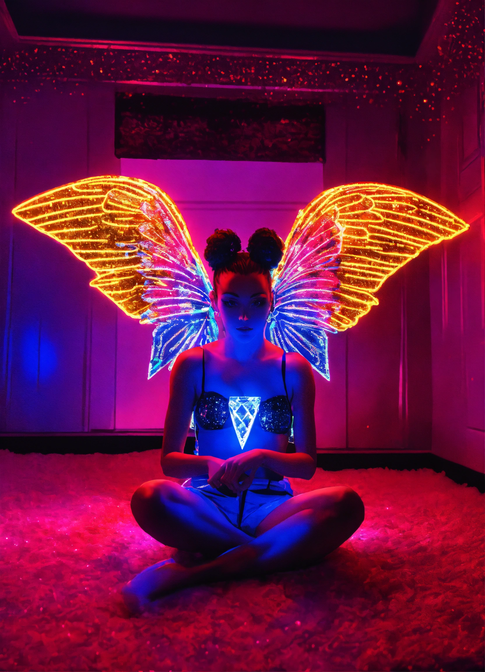 Lexica - Perfect focus Ultra realistic Pinhead with diamond angel wings ...