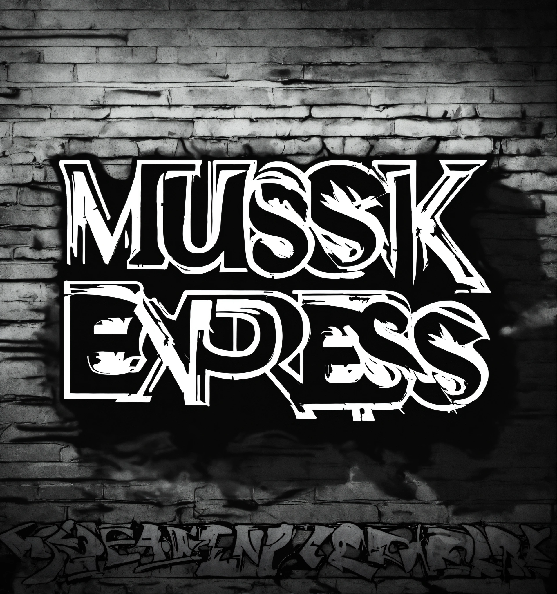 Lexica - Graffiti-style text logo, that says the exact words "MUSIK ...