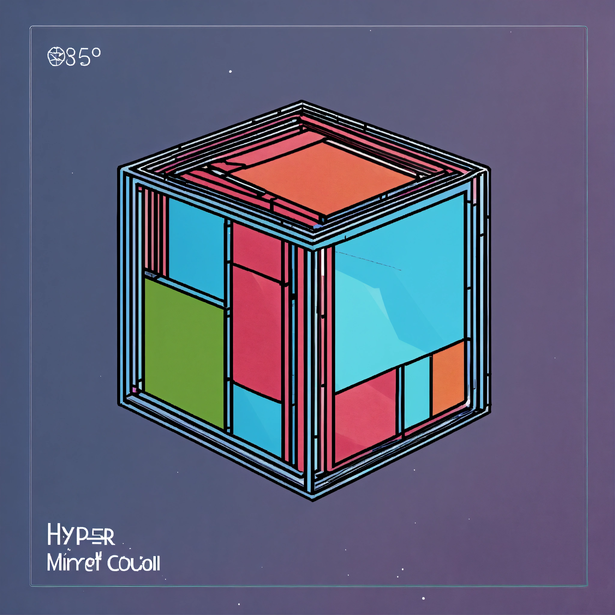 Lexica - Cube and lines hyper casual icon