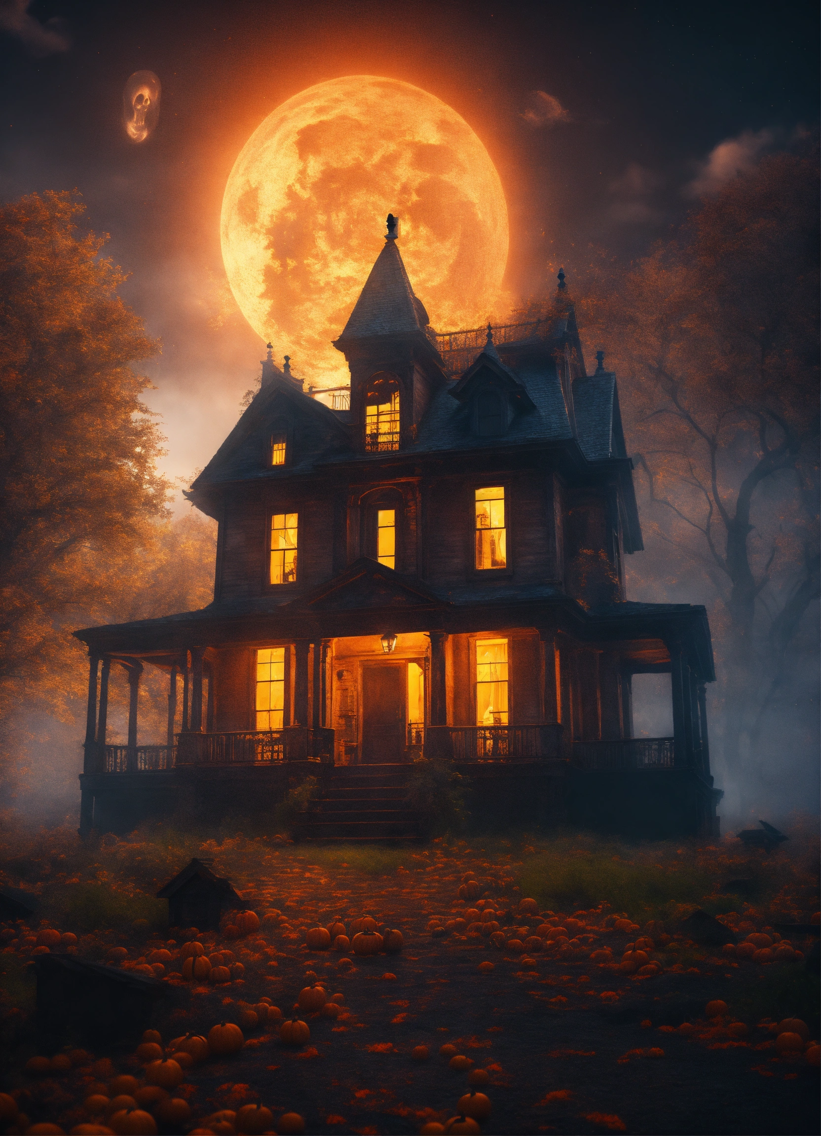 Lexica - A realistic spooky house in a mystical world with realistic ...