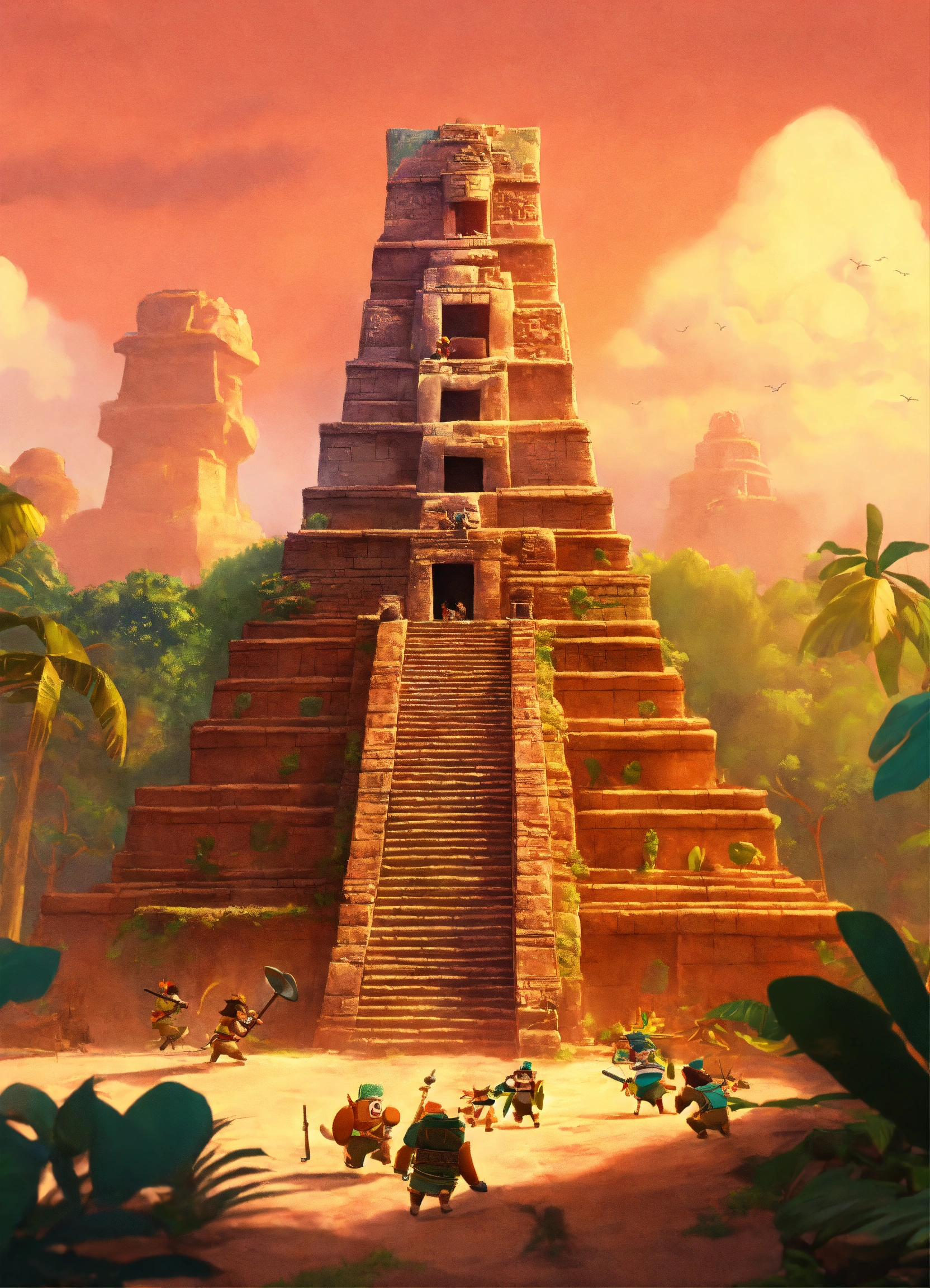 Lexica - Pixar animation of a battle between Tikal and Calakmul, pixar ...