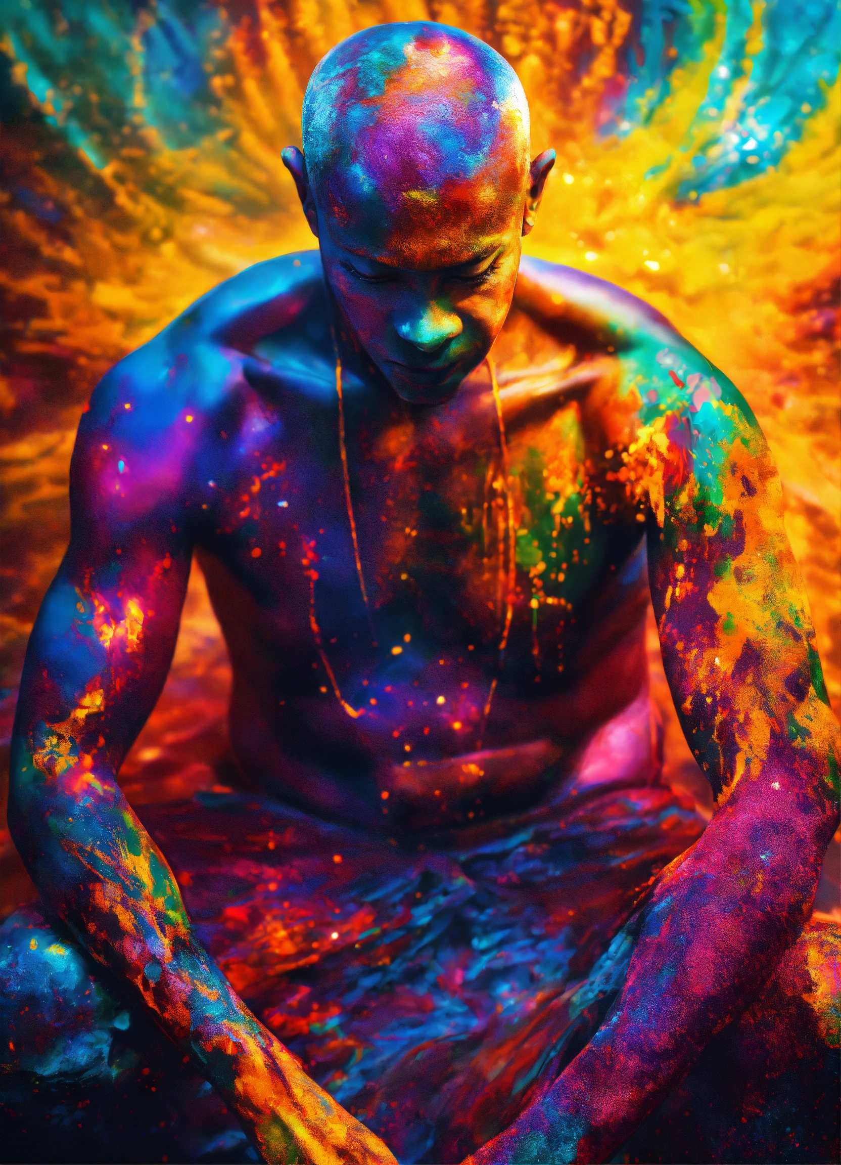 Lexica - Create an image portraying a person shedding their old self ...