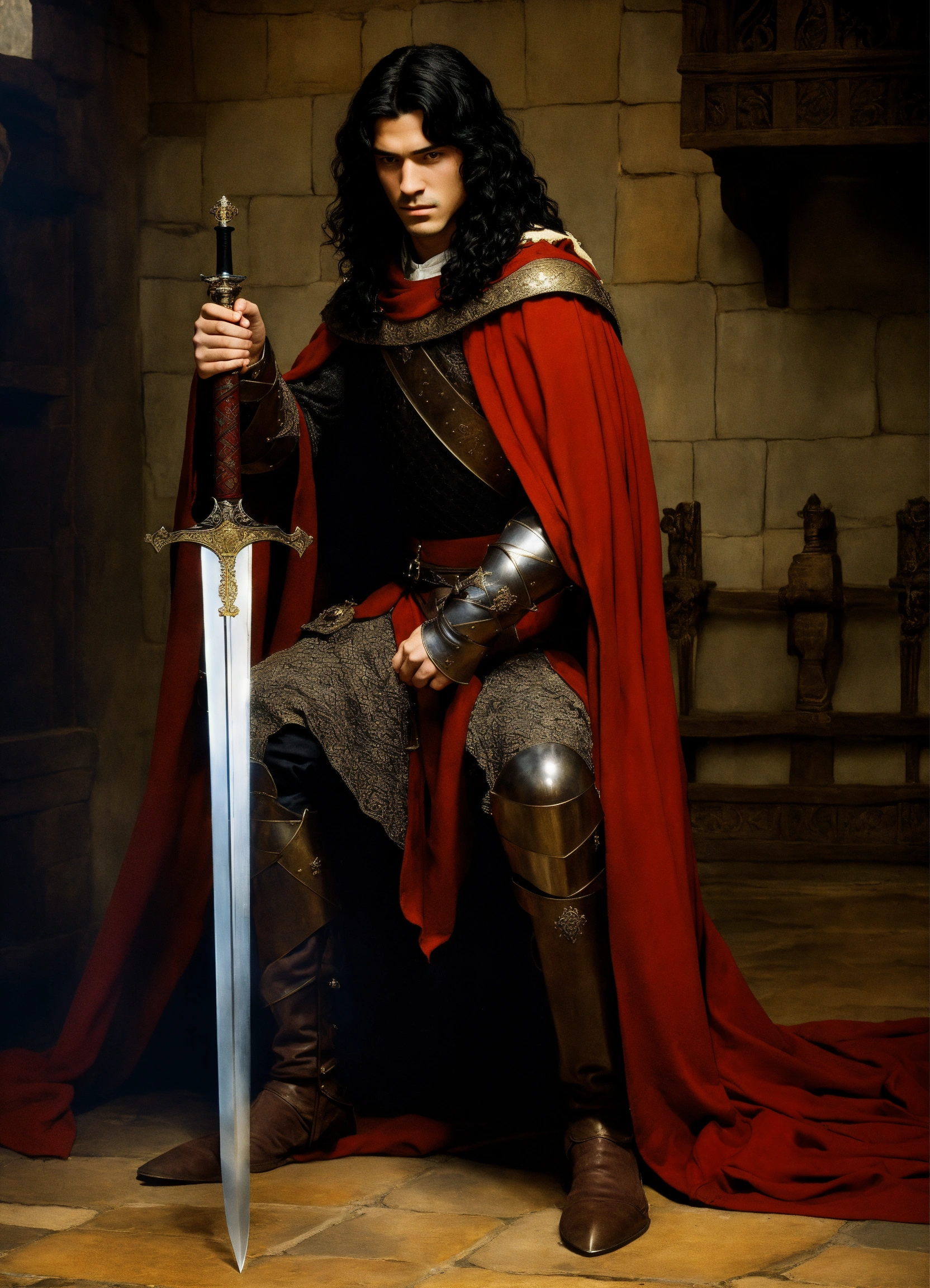 Lexica - In the medieval, the prince 18 years old black long hair ...