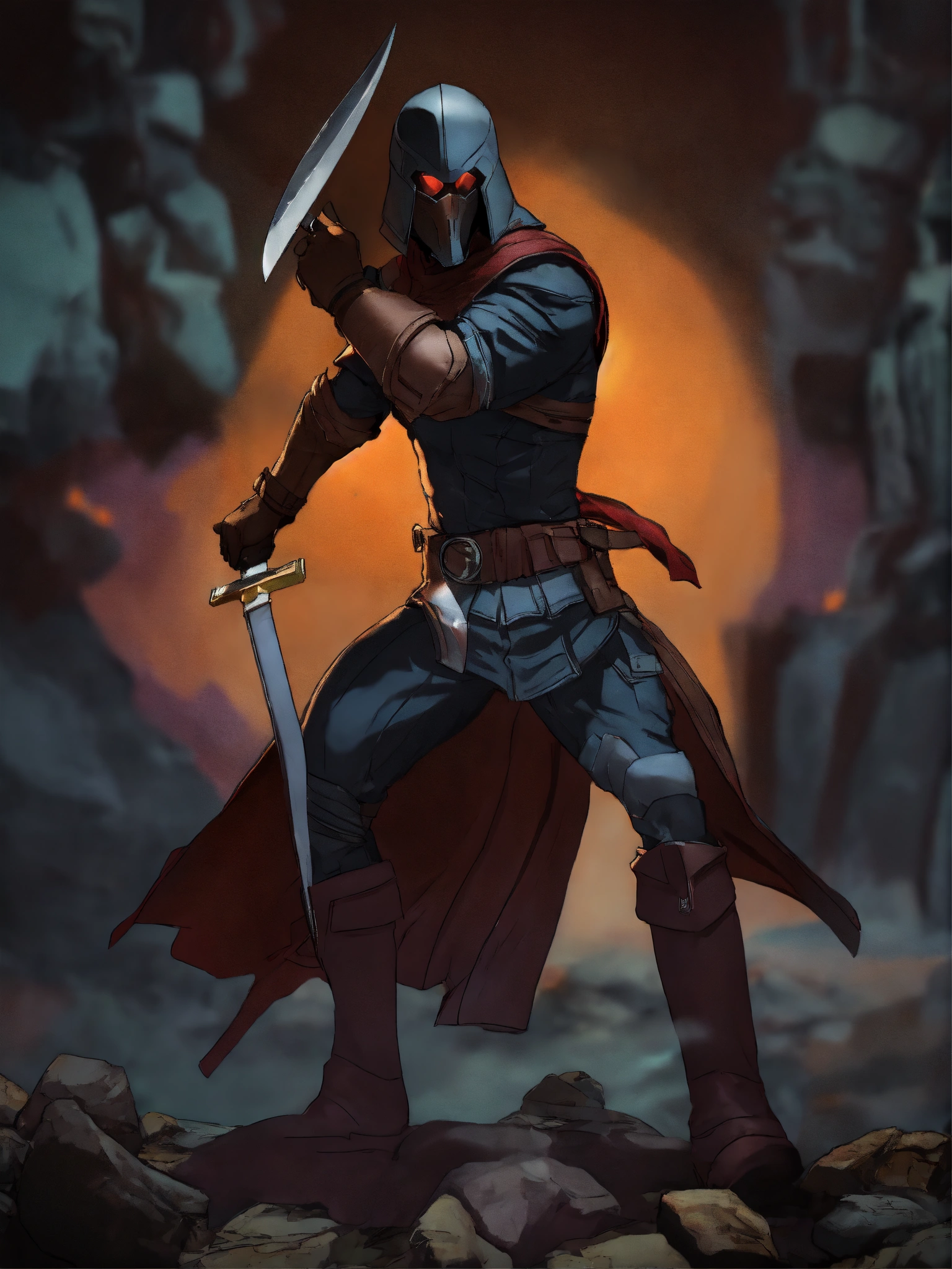 Lexica - Marvel death dealer holding two short knives in action ...