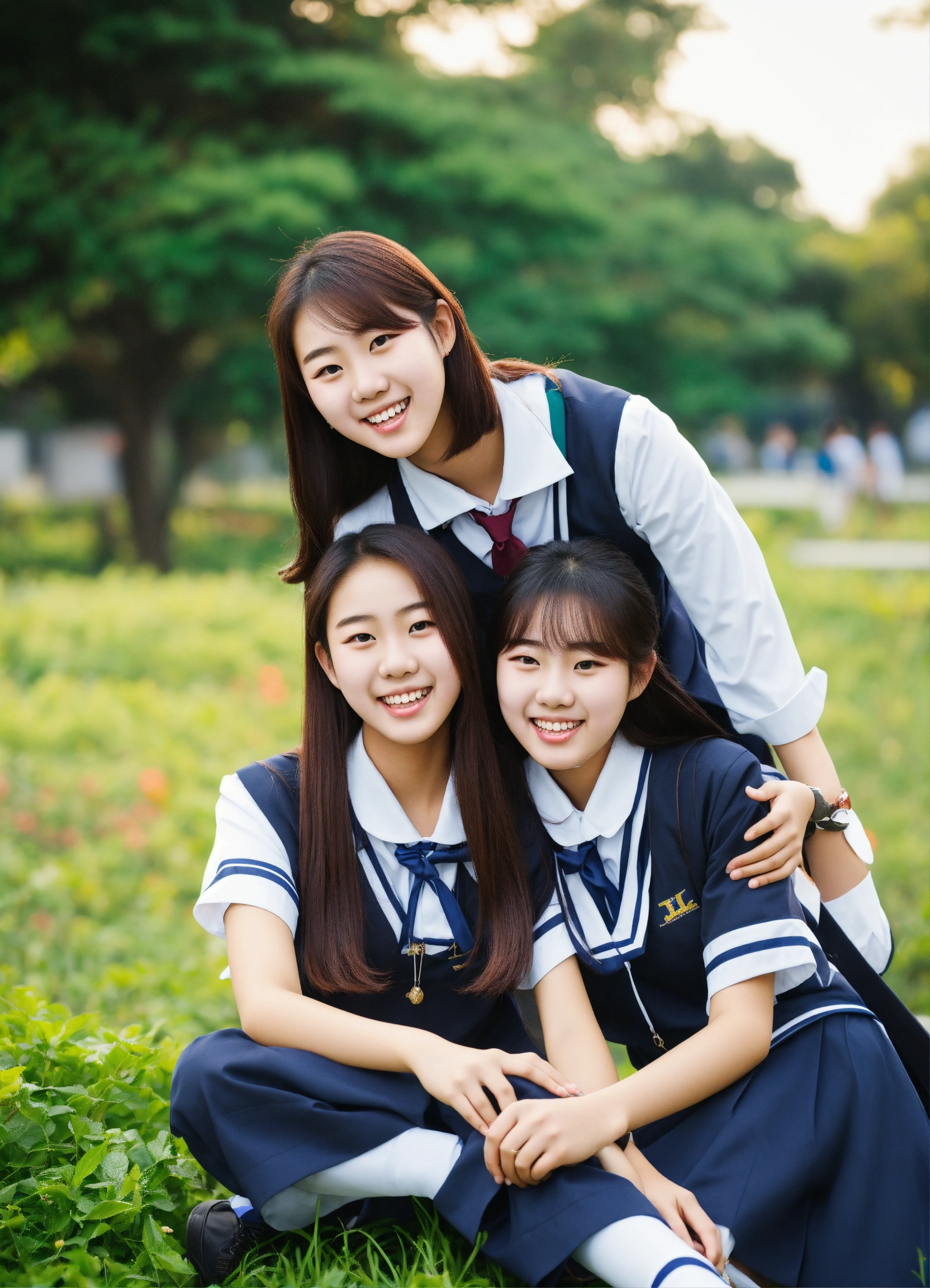 Lexica - A beautiful cheerful young korean high school student wearing ...