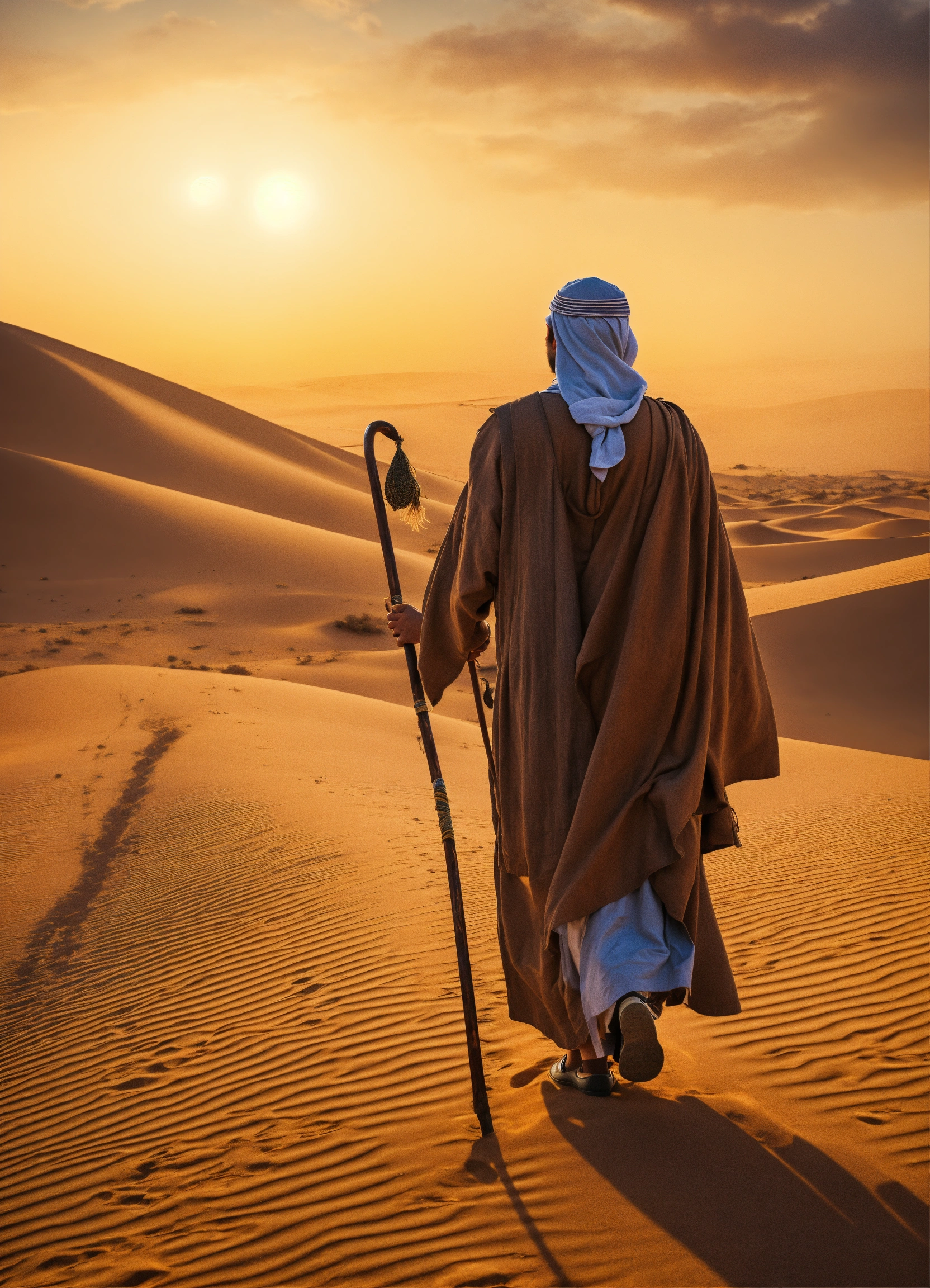 Lexica - View from the back of prophet Moses walking with prophete ...