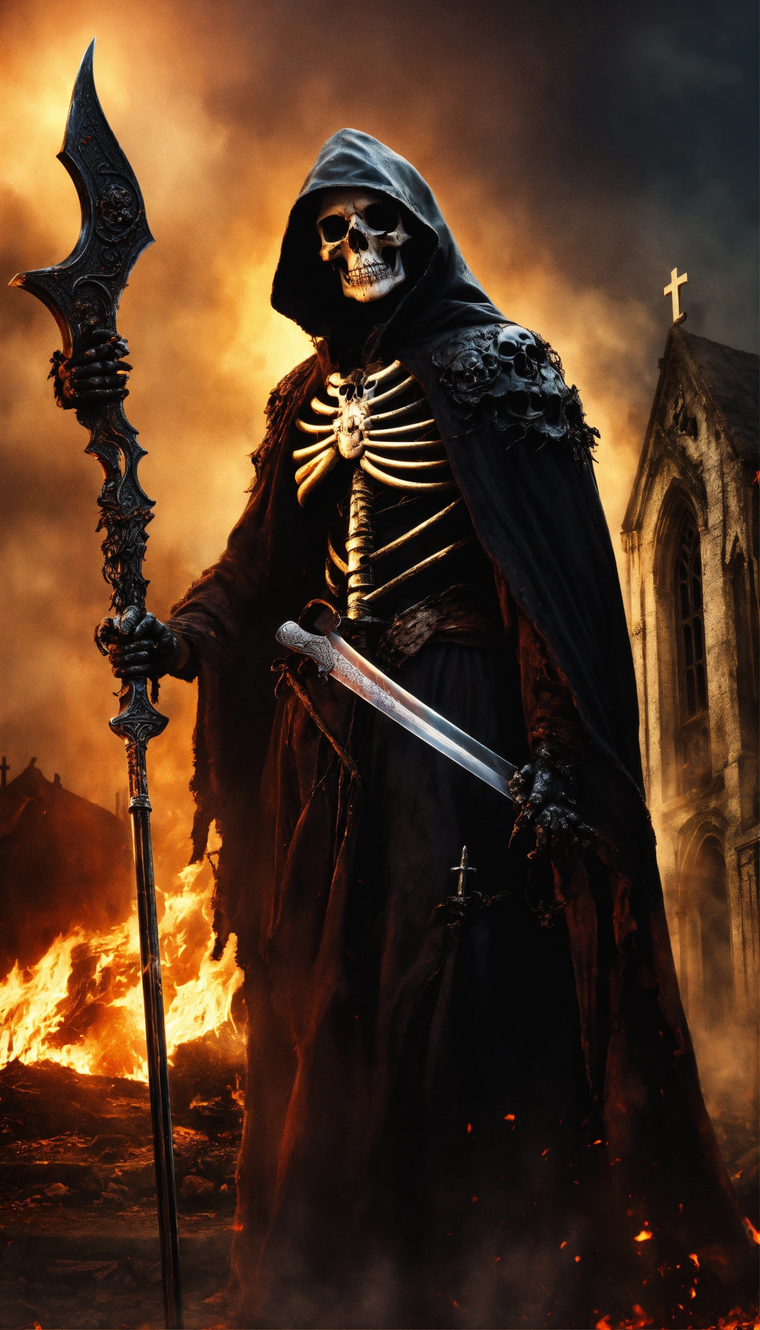 Lexica - Skull, grim reaper, death, rotting flesh, glowing eyes ...