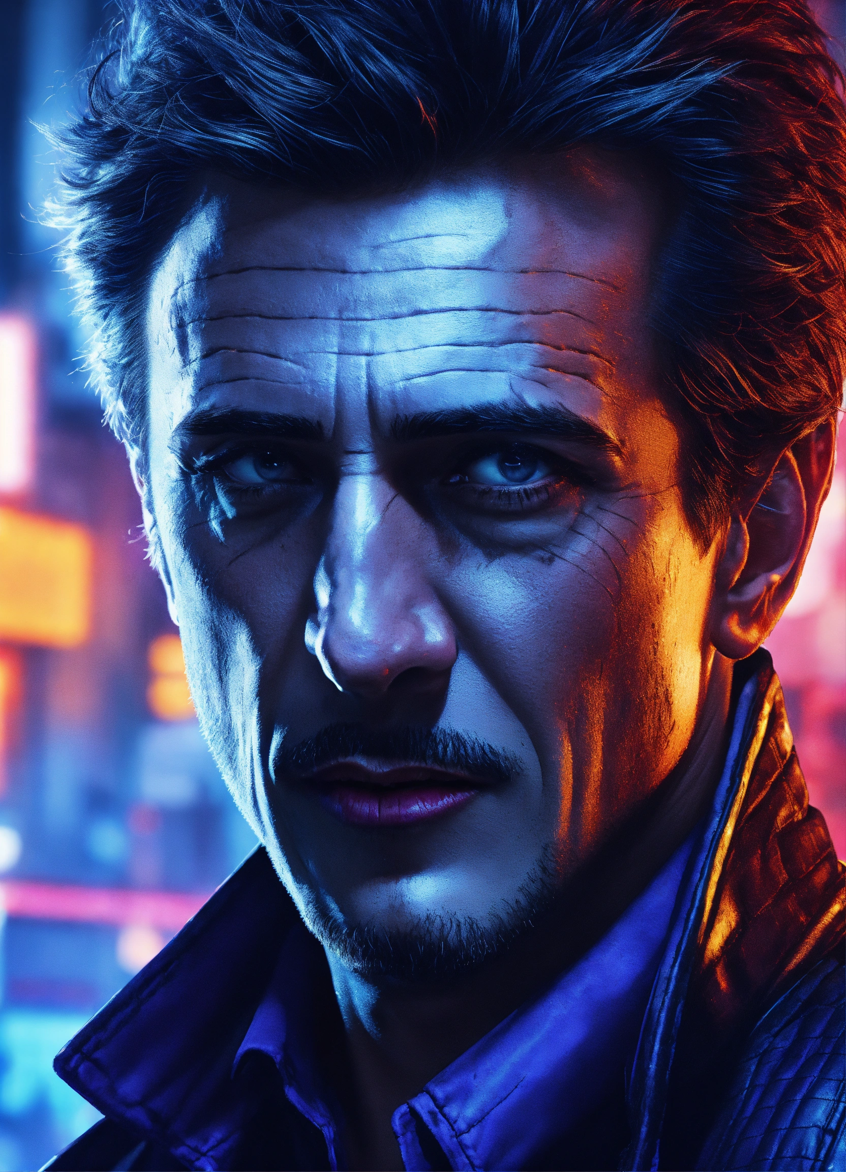 Lexica - Sean Penn Is Nightcrawler of X-Men in a cyberpunk Metropolis ...