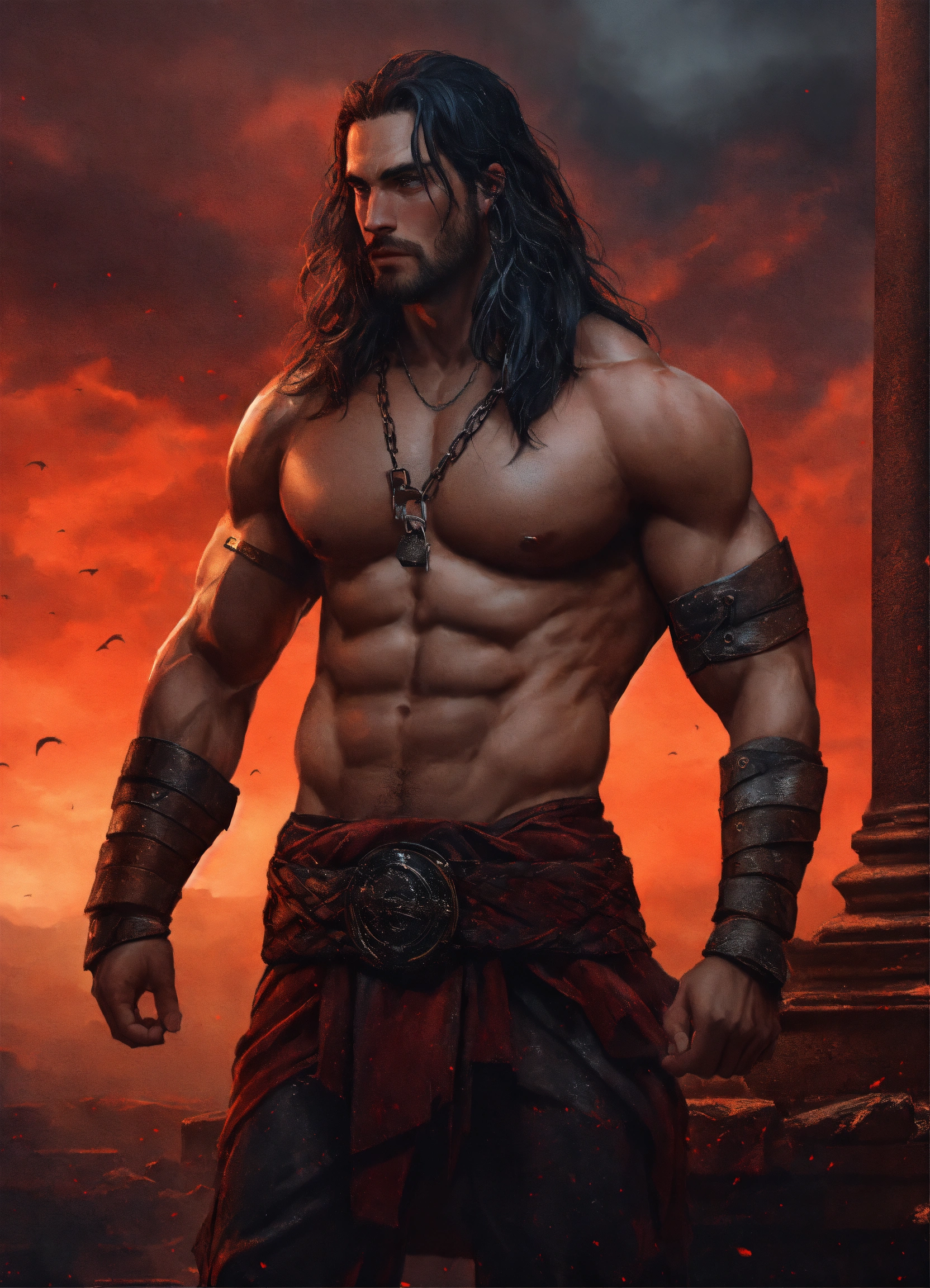 Lexica - Strong muscular huge handsome Sampson god prisoner, captive ...