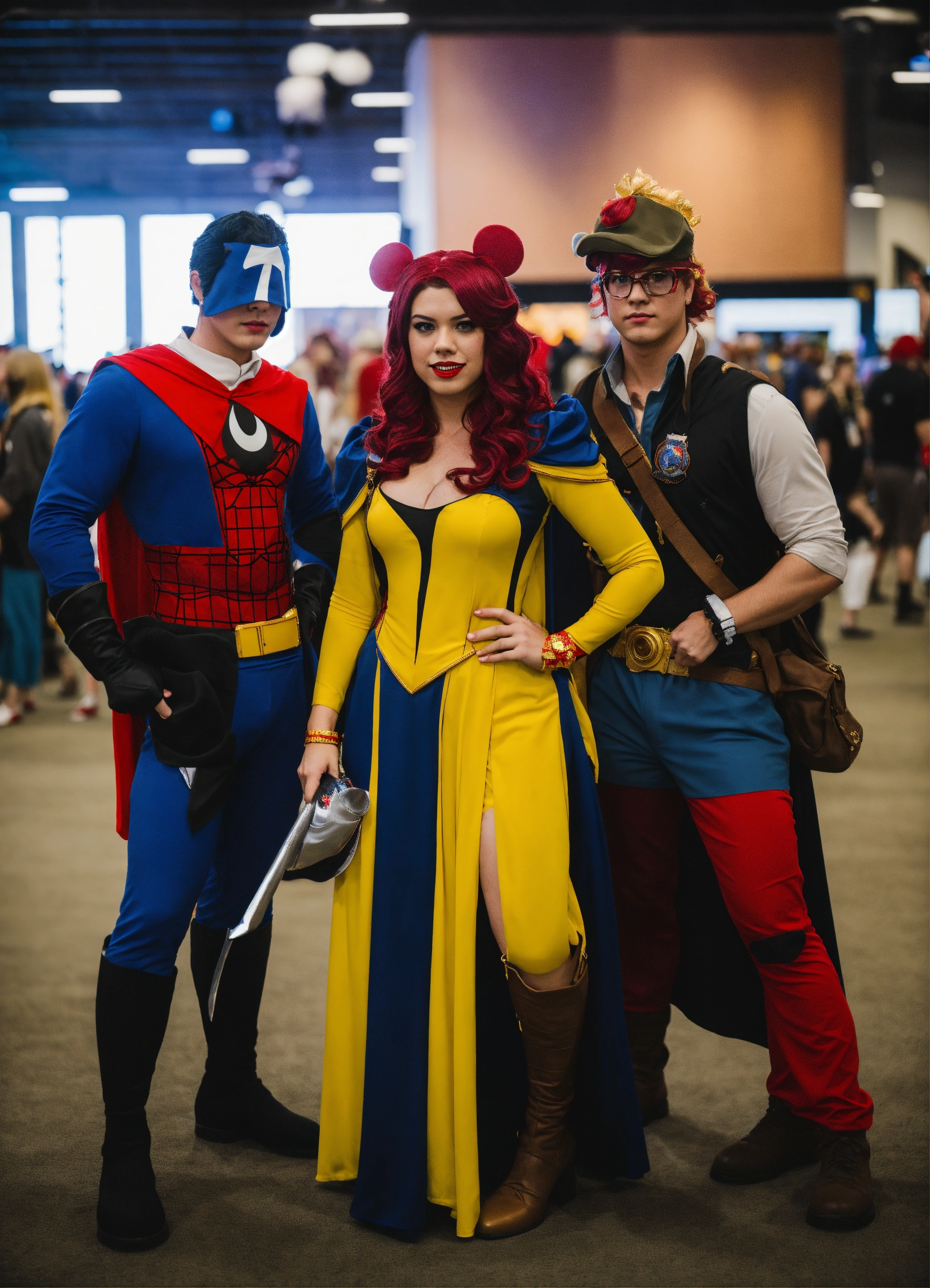 Lexica - Comic con group photo, disney cosplays, shot on Sony Alpha ...