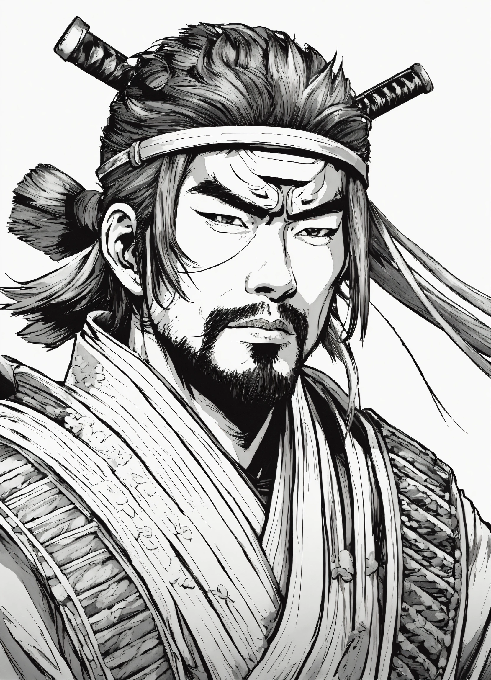 Lexica - Generate a portrait of a samurai , 4K resolution, anime, in ...
