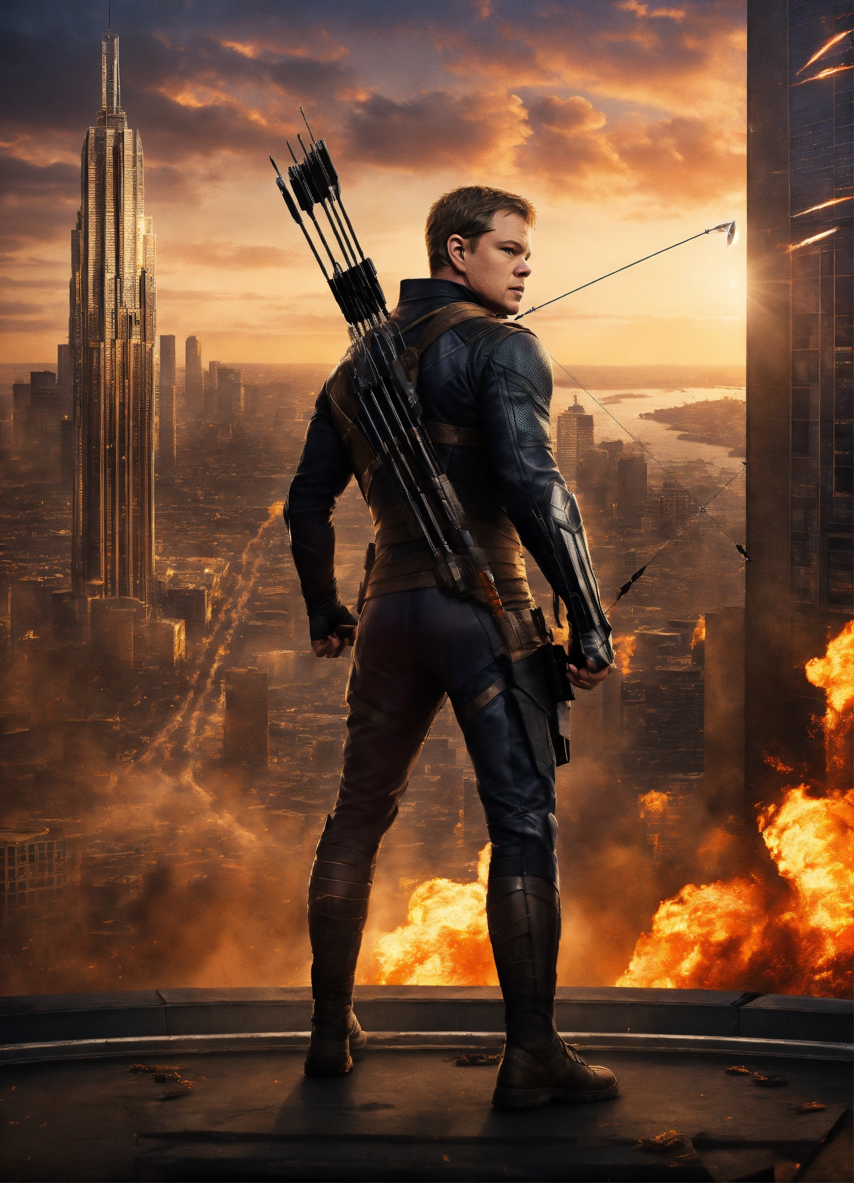 Lexica - Matt Damon is Clint Barton, dressed like Hawkeye of Marvel ...