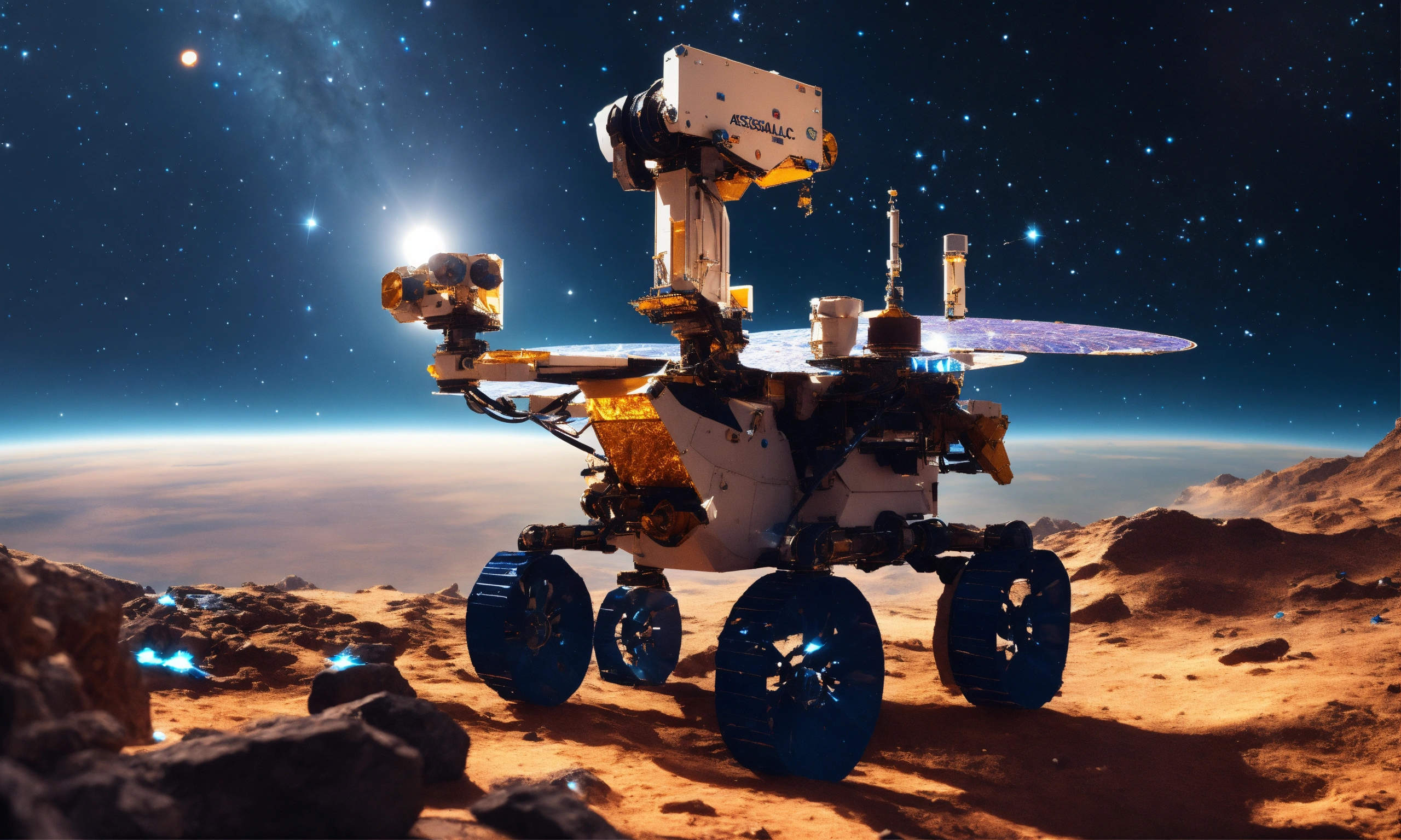 Lexica - Produce an image, of a robot in space that collects astral ...