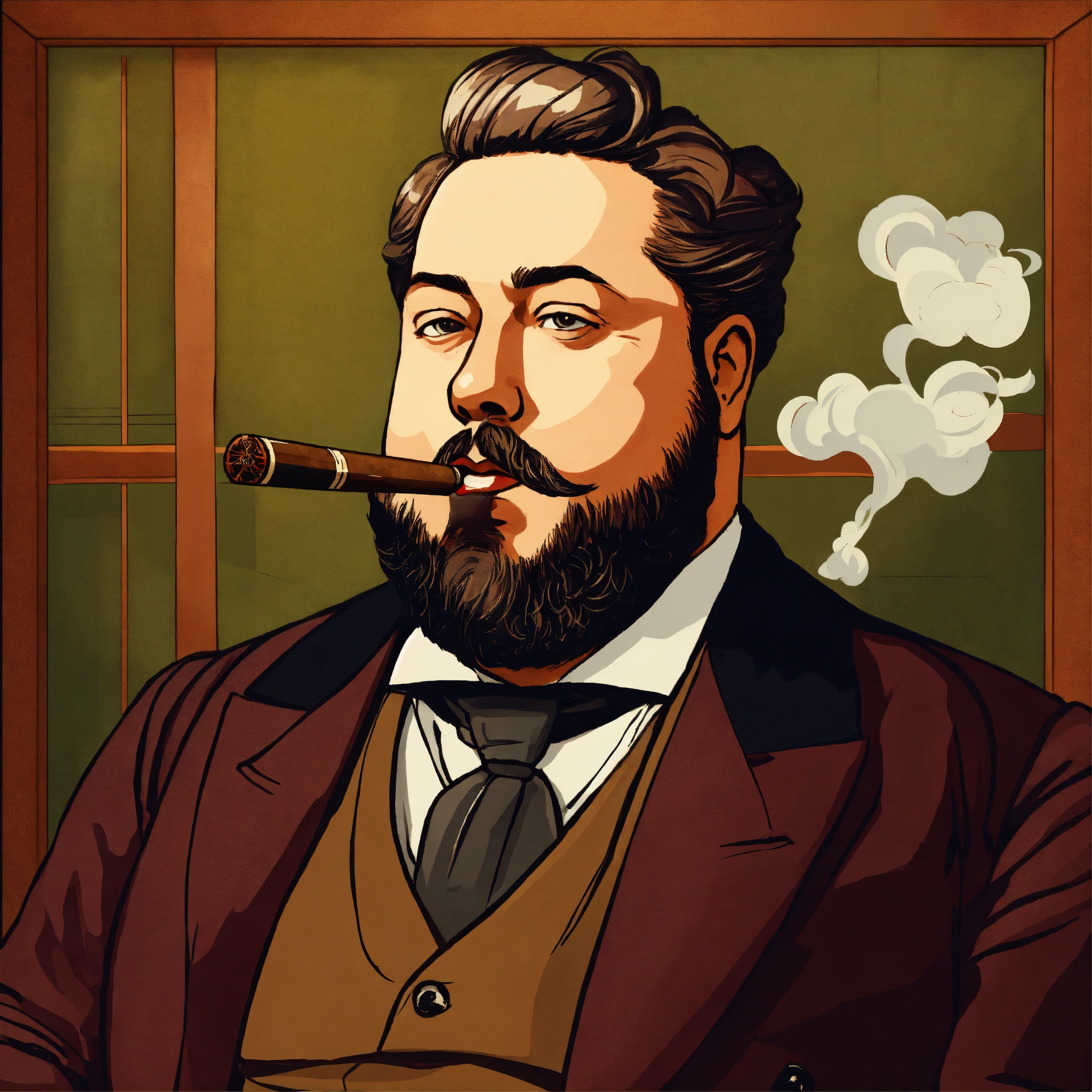 Lexica - Charles Spurgeon, cute cartoon style. He's depicted as one of ...