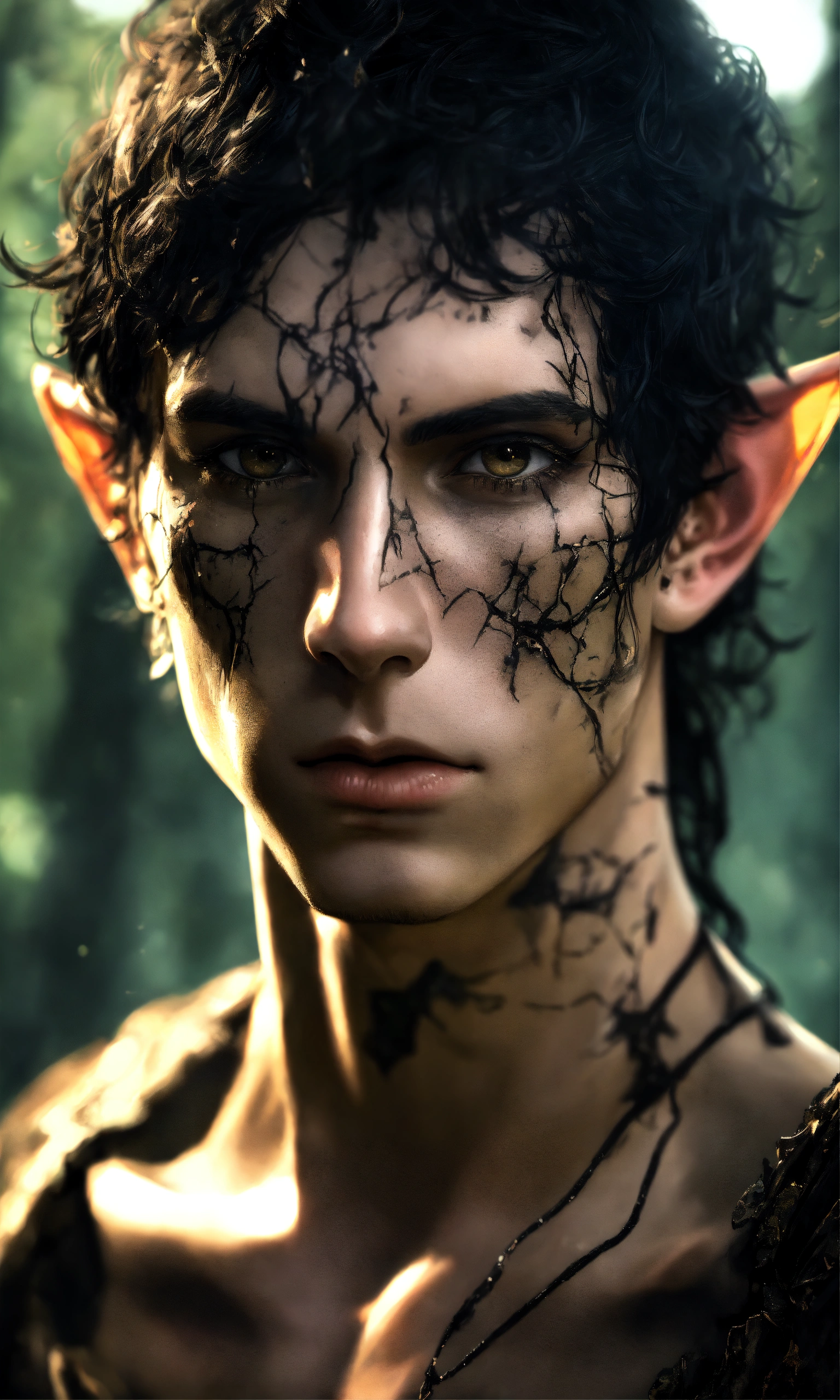 Lexica - Fantasy portrait of a gaunt male elf, sickly thin, scrawny ...