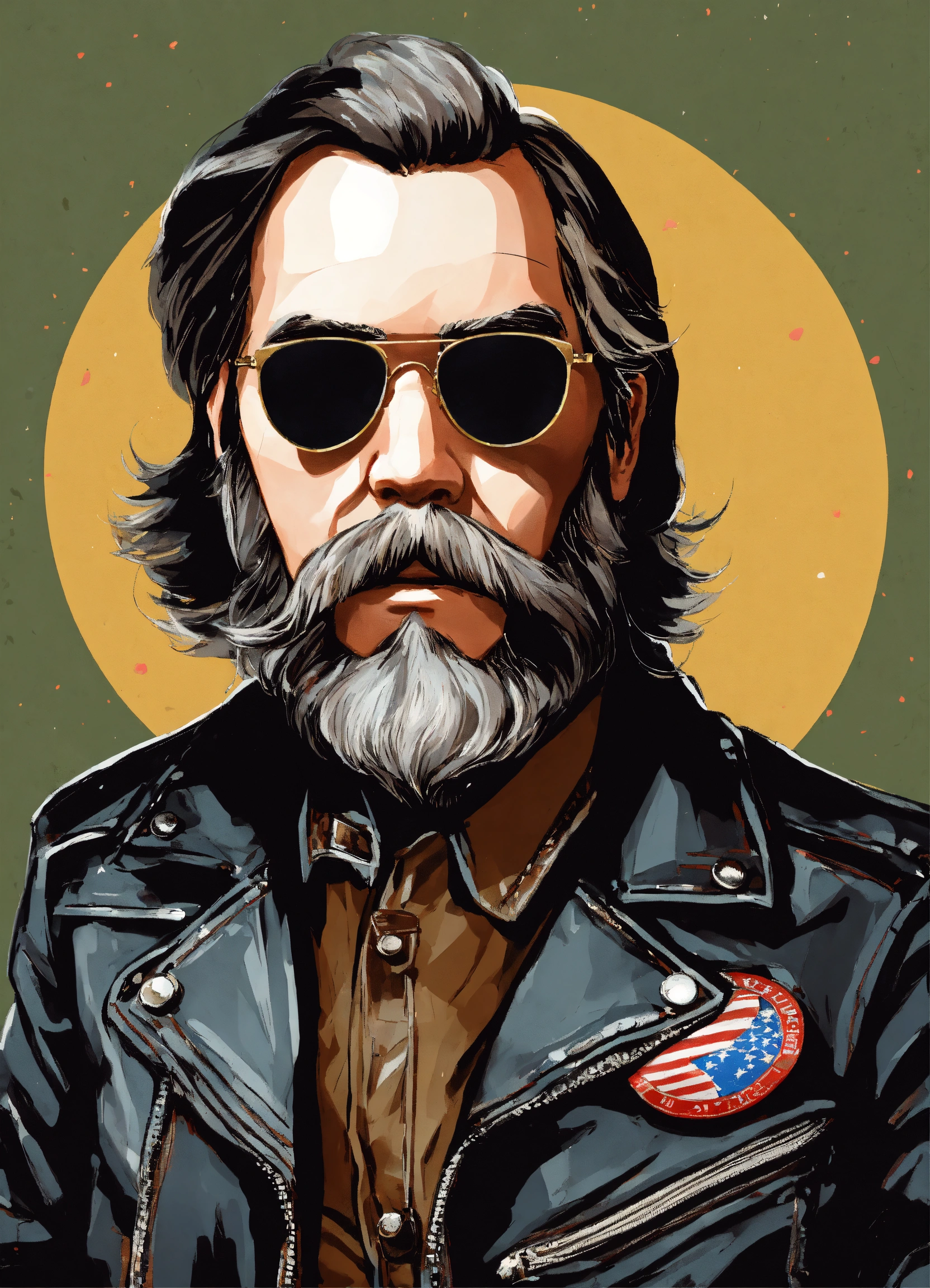 Lexica - Illustration of a cool Friedrich Engels in a rocker avatar ...