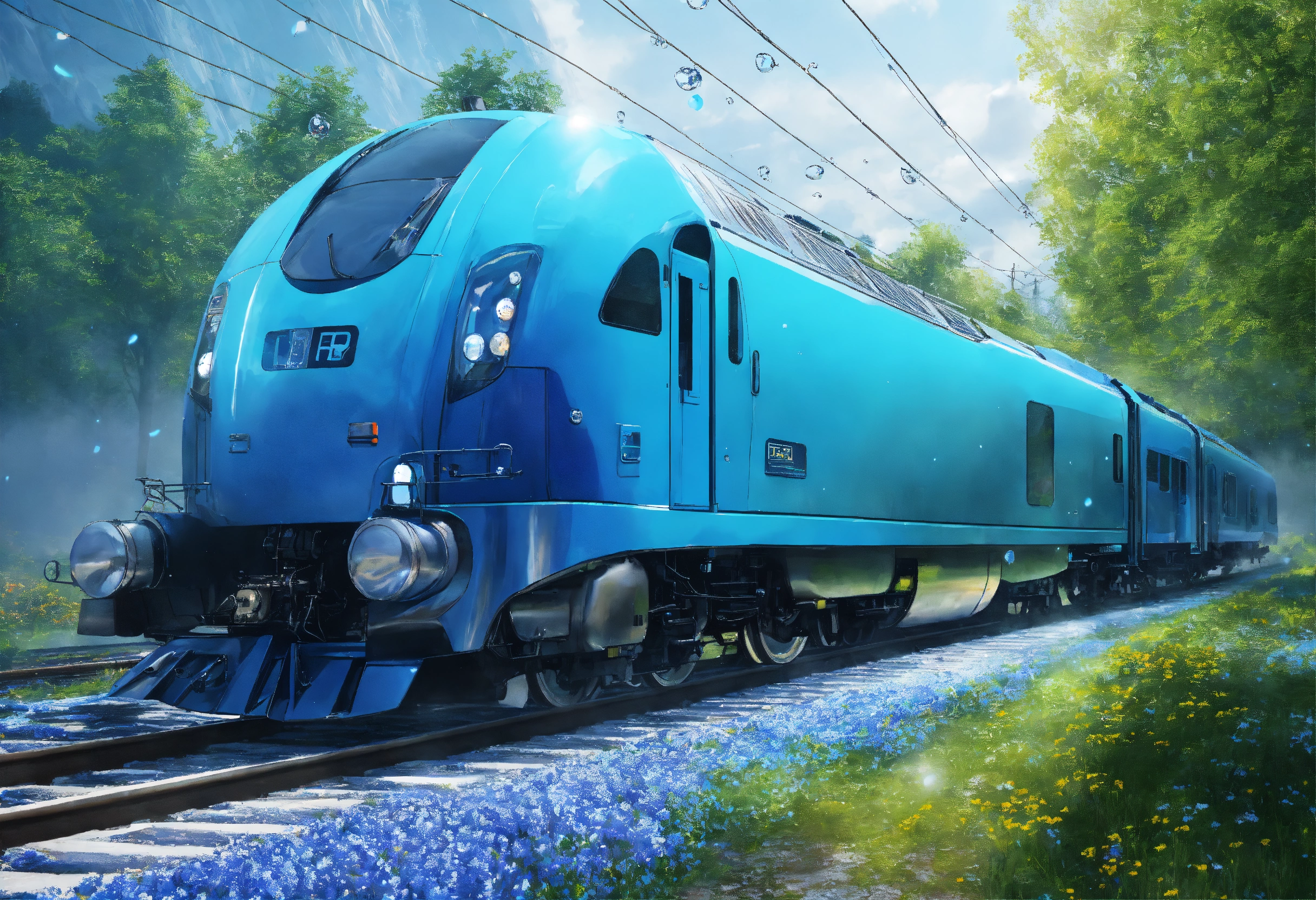Lexica - Blue Locomotive of the future Shining in a Underwate world,spring