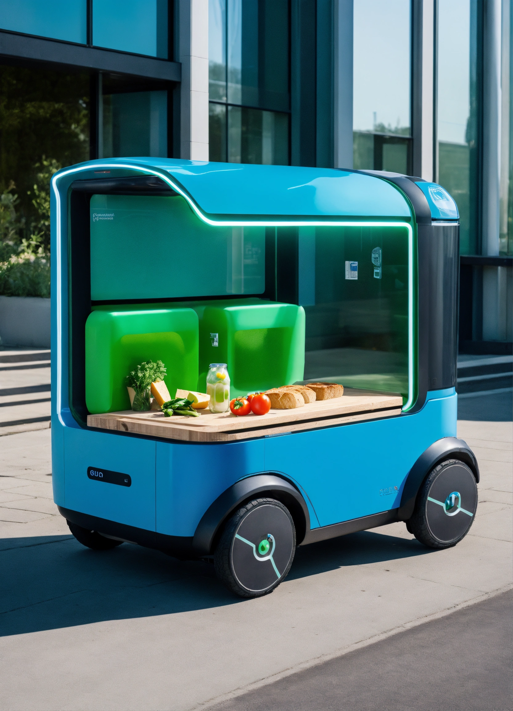 Lexica - Autonomous Grocery delivery vehicle , has milk, bread, soft ...