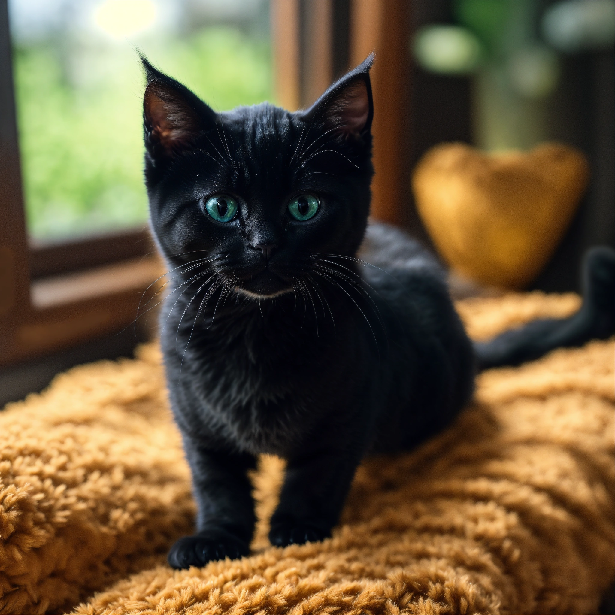 Lexica - "Epic shot of ultra detailed cute black baby cat in a ...