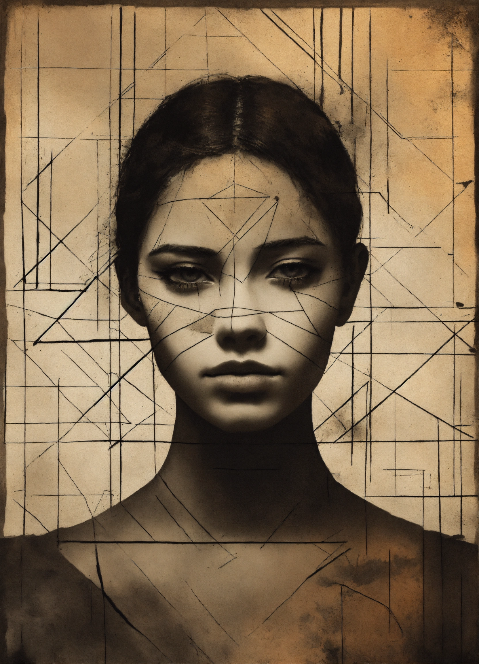 Lexica - Create a poster with the outline of a personification of ...