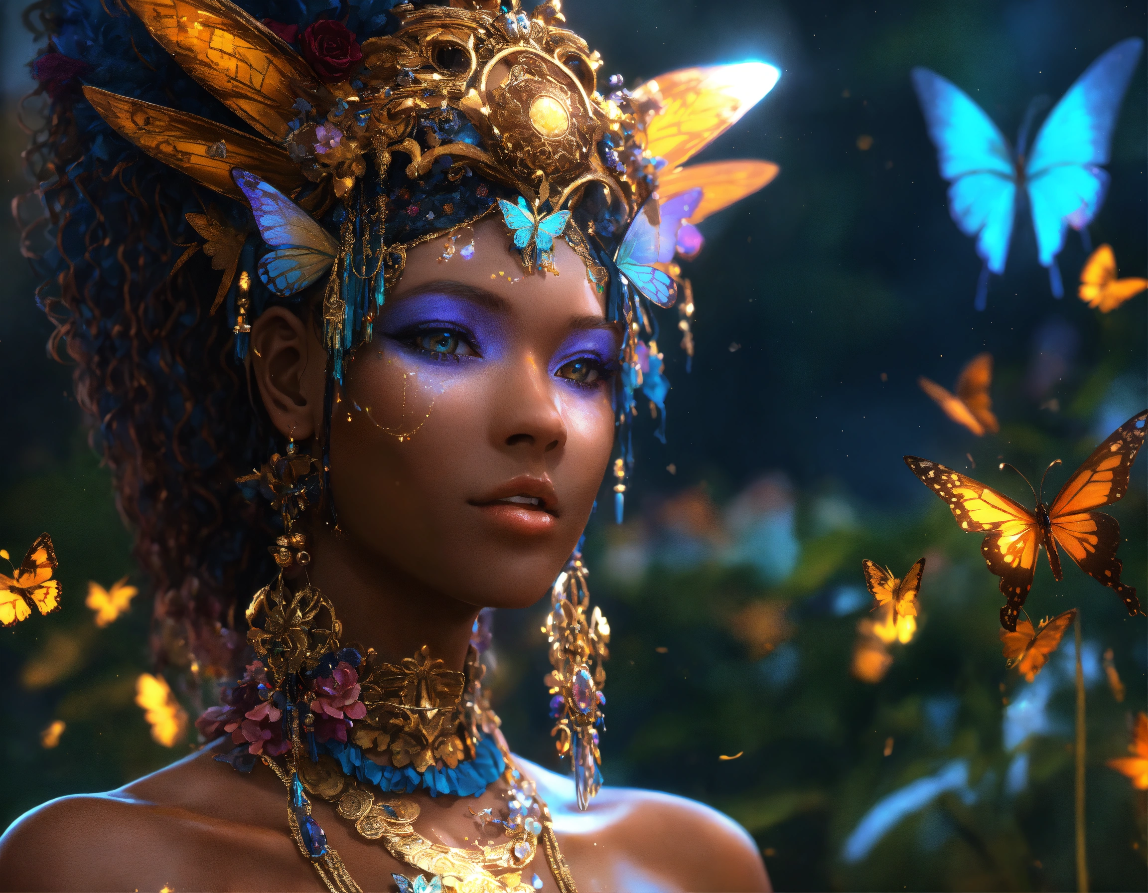 Lexica - A 3D majestic full body[head to feet] stunning deep black ...