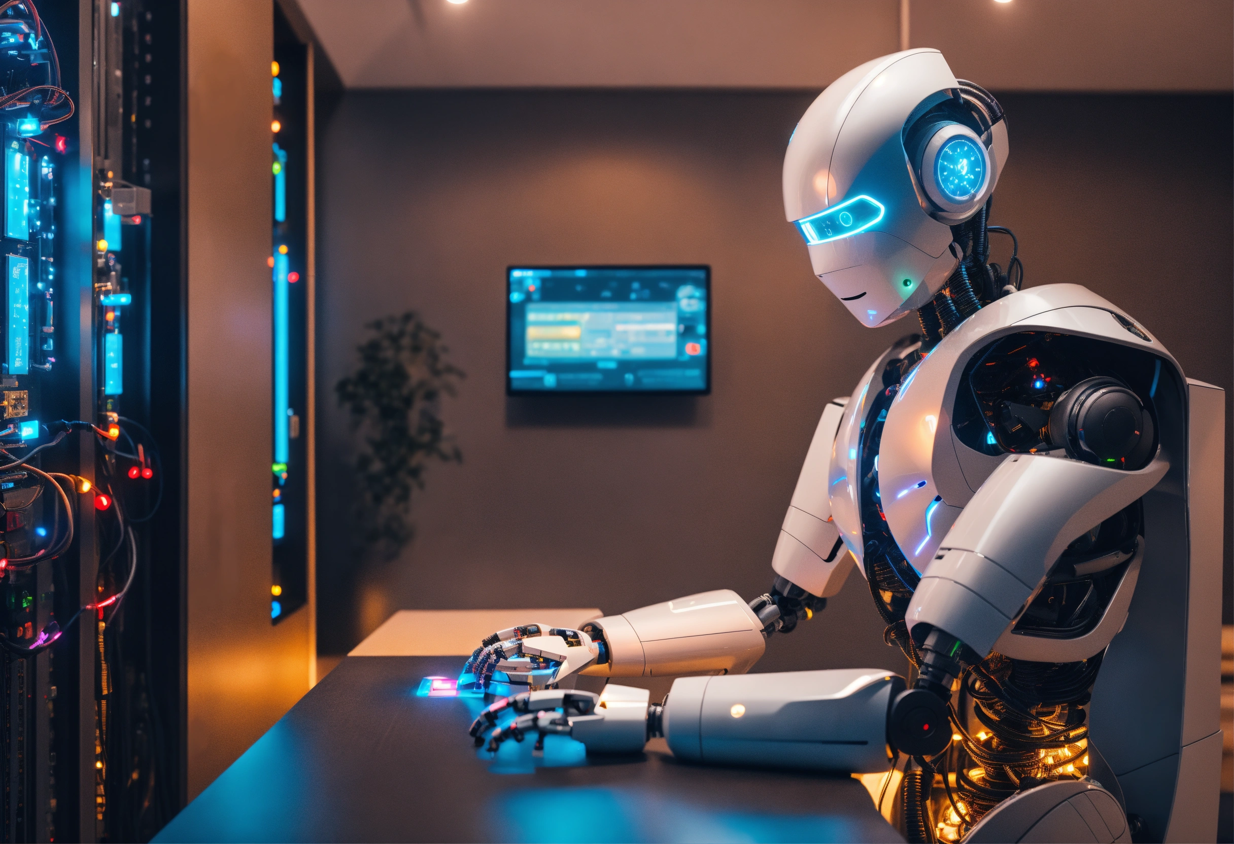 Lexica - Ai robot plugging in answers to a big server with a lot of lit ...