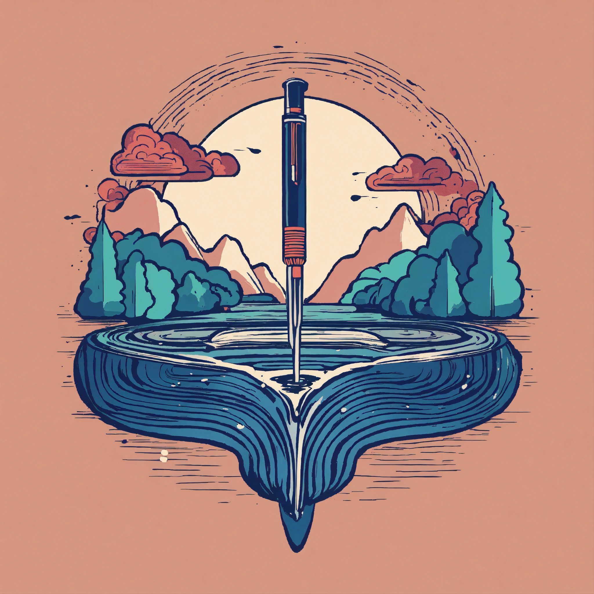 Lexica - T-Shirt Vector Illustration, Centered Design of a quirky ...