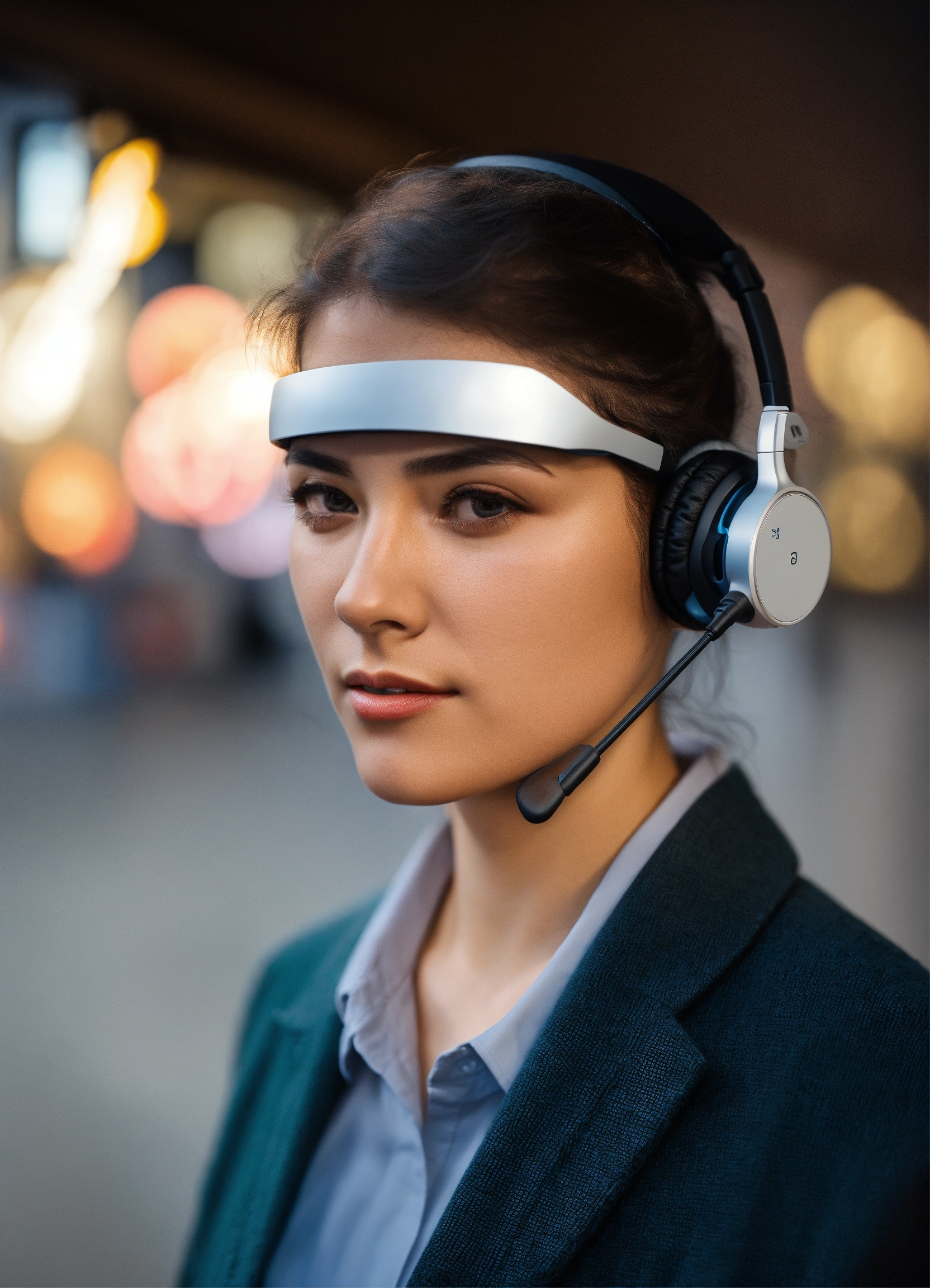 Lexica - Smart elegant small headset on visually impaired individual ...