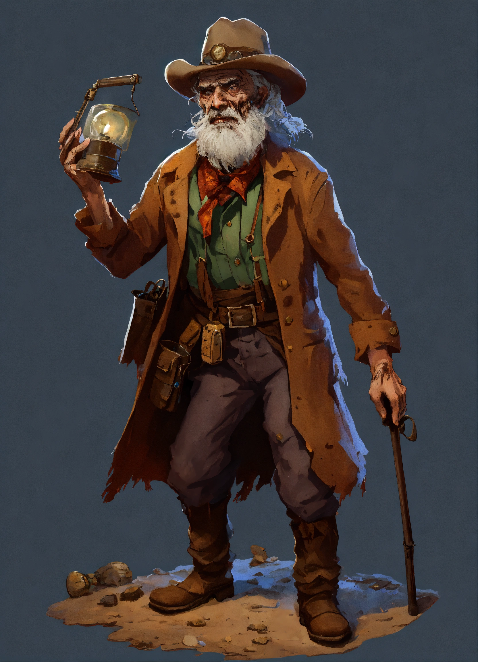 Lexica - An elderly wild west prospector. He is an undead walking ...