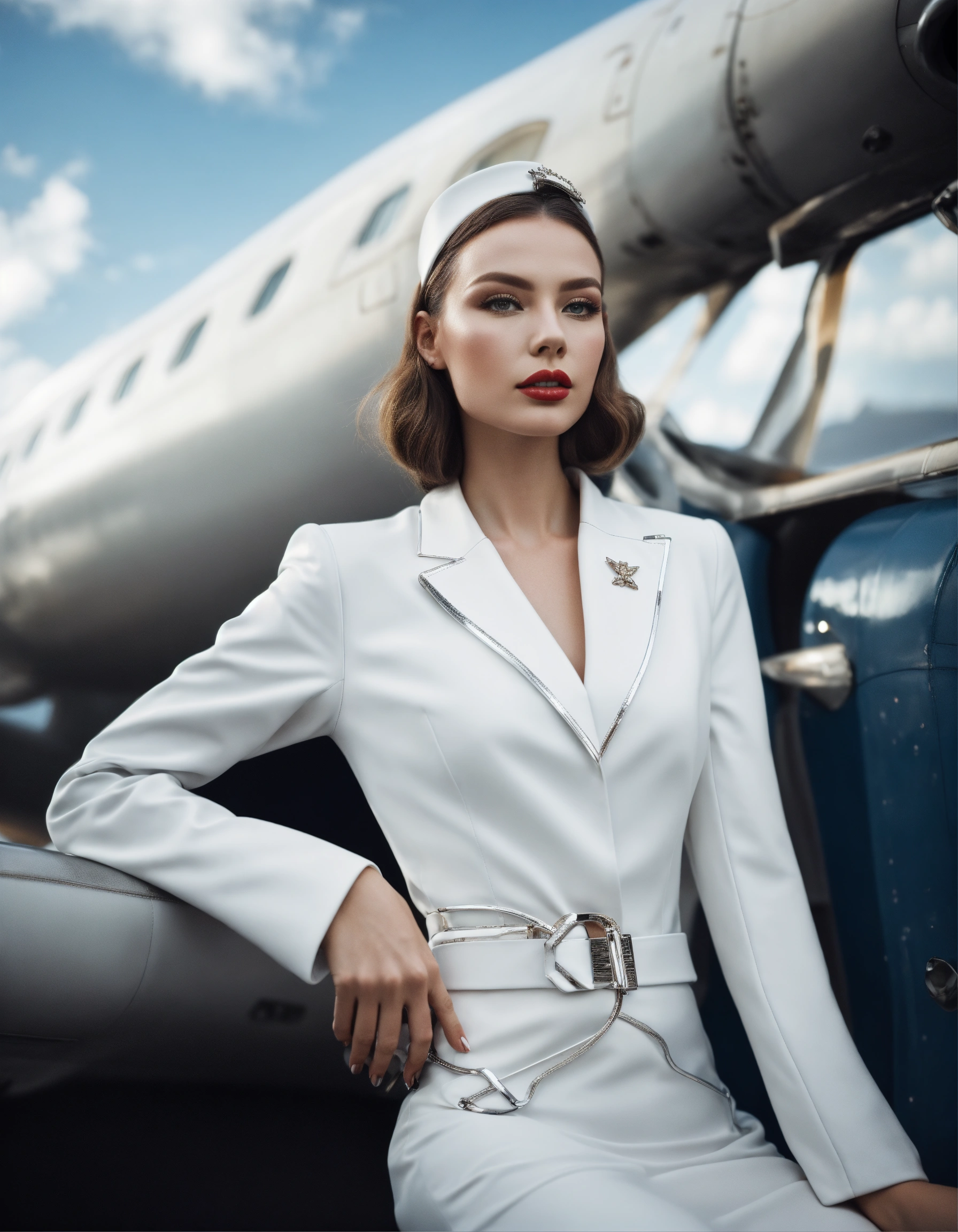 Lexica - Portrait of haute couture beautiful russian fashion model ...