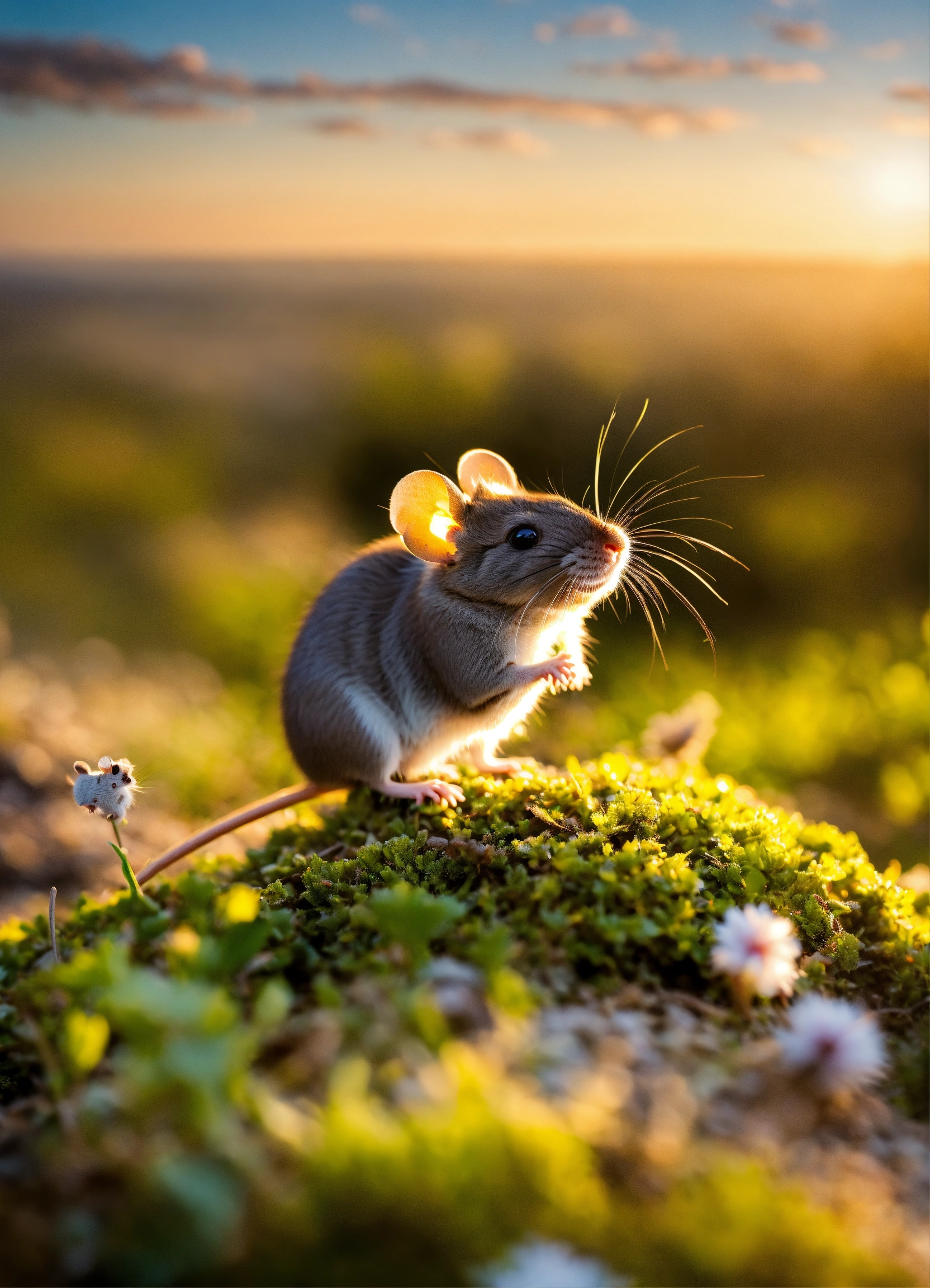 Lexica - A cute mouse on a hill