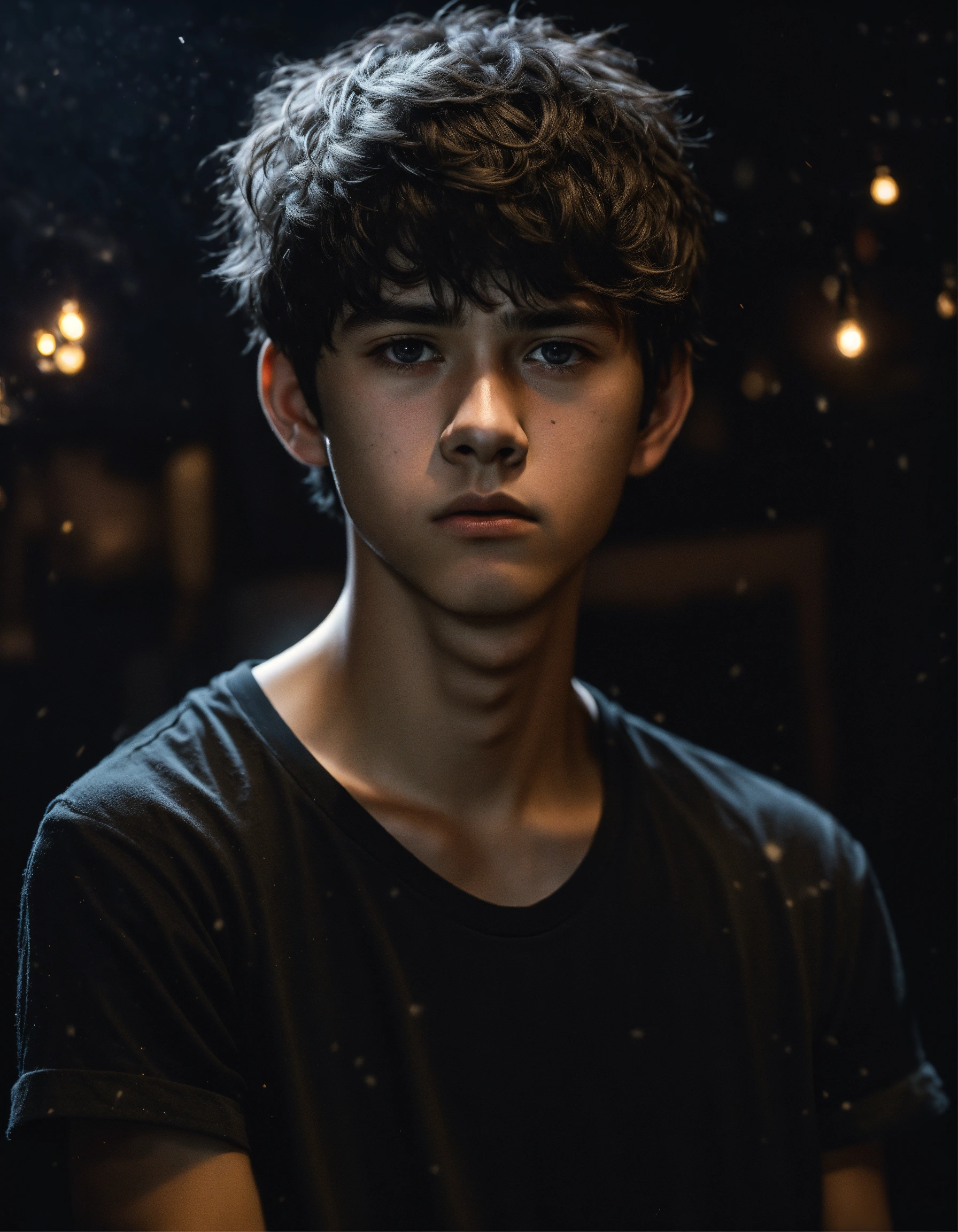 Lexica - A realistic photograph of a 15-year-old boy, with a sad ...