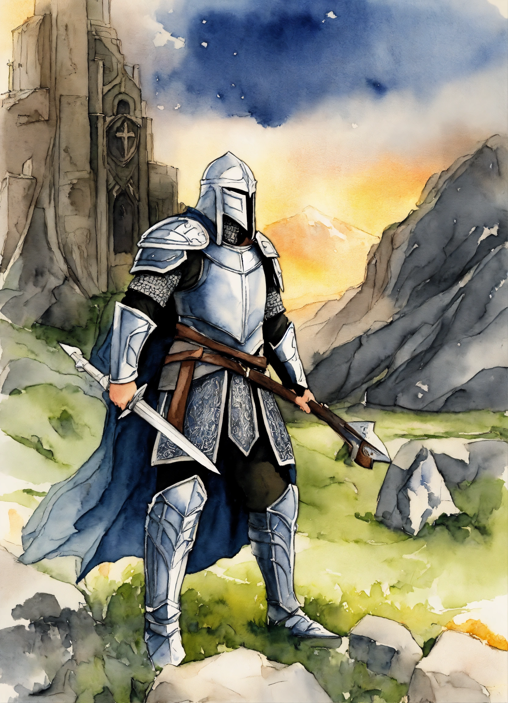 Lexica - Thorongil from LOTR with Gondor Armor in vagabond manga ...