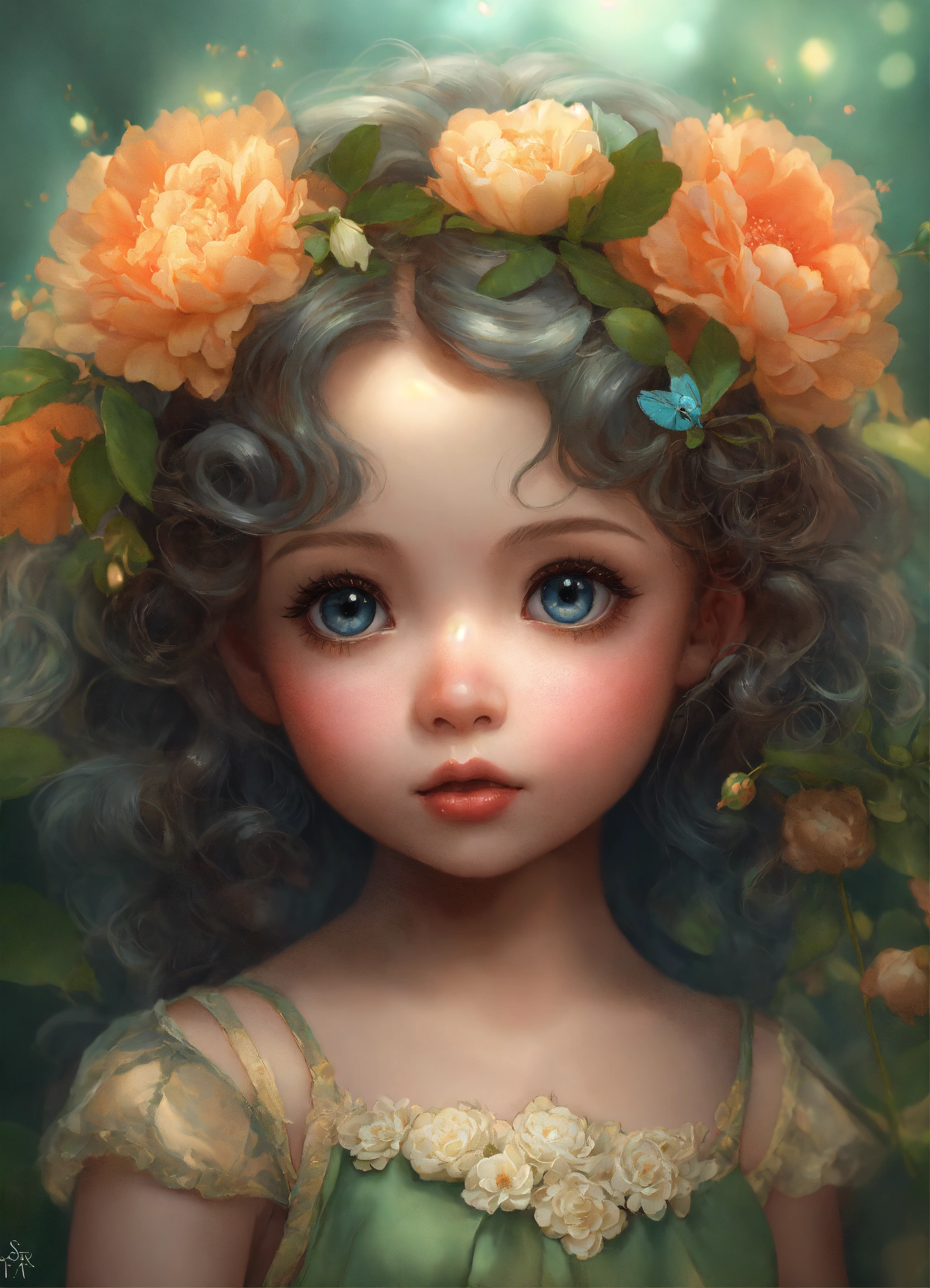 Lexica - Portrait of a very cute fairy chibi girl kewpie fairy clothes ...