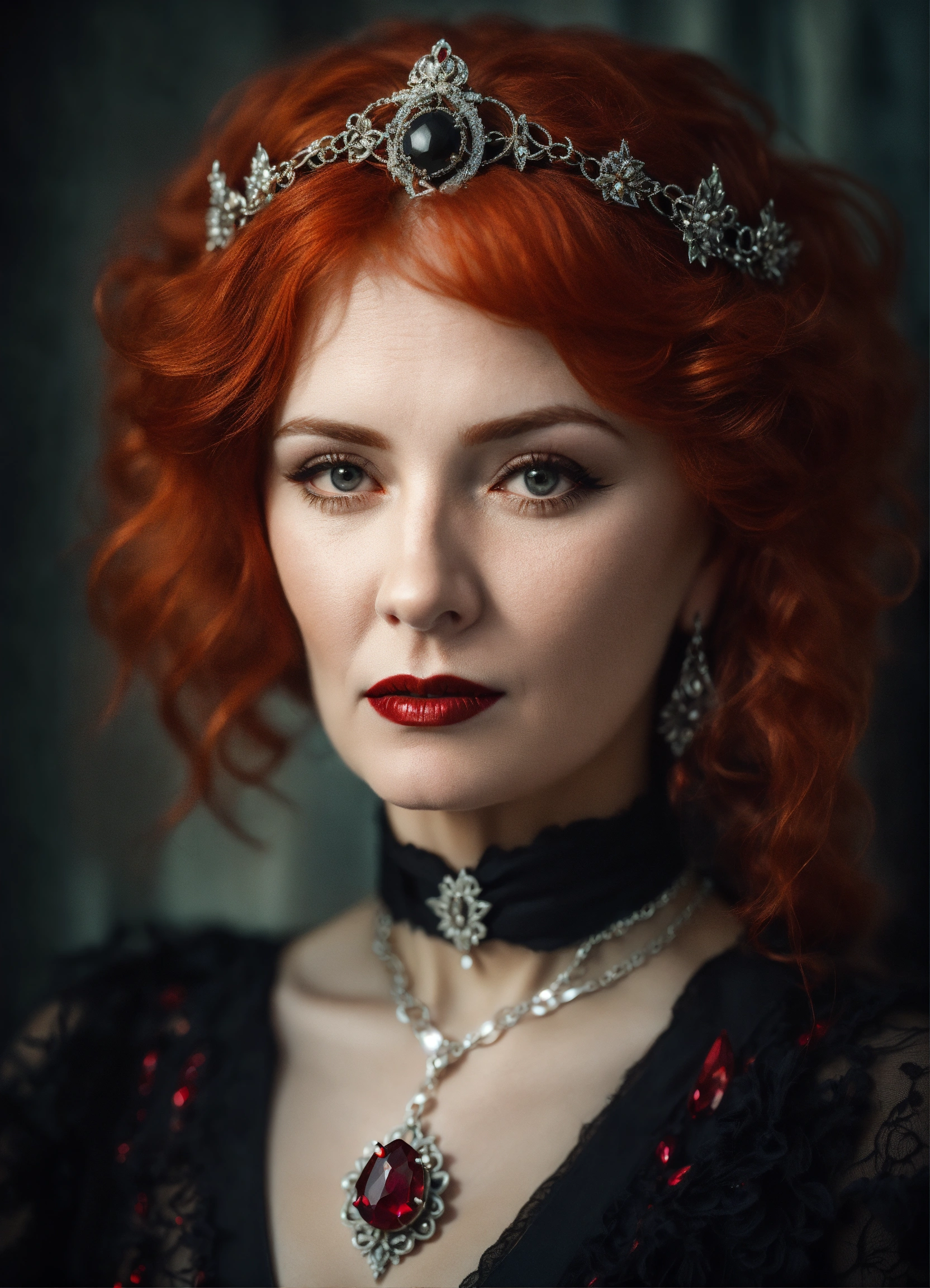 Lexica - Photo quality portrait of an elegant elderly redhead beauty as ...
