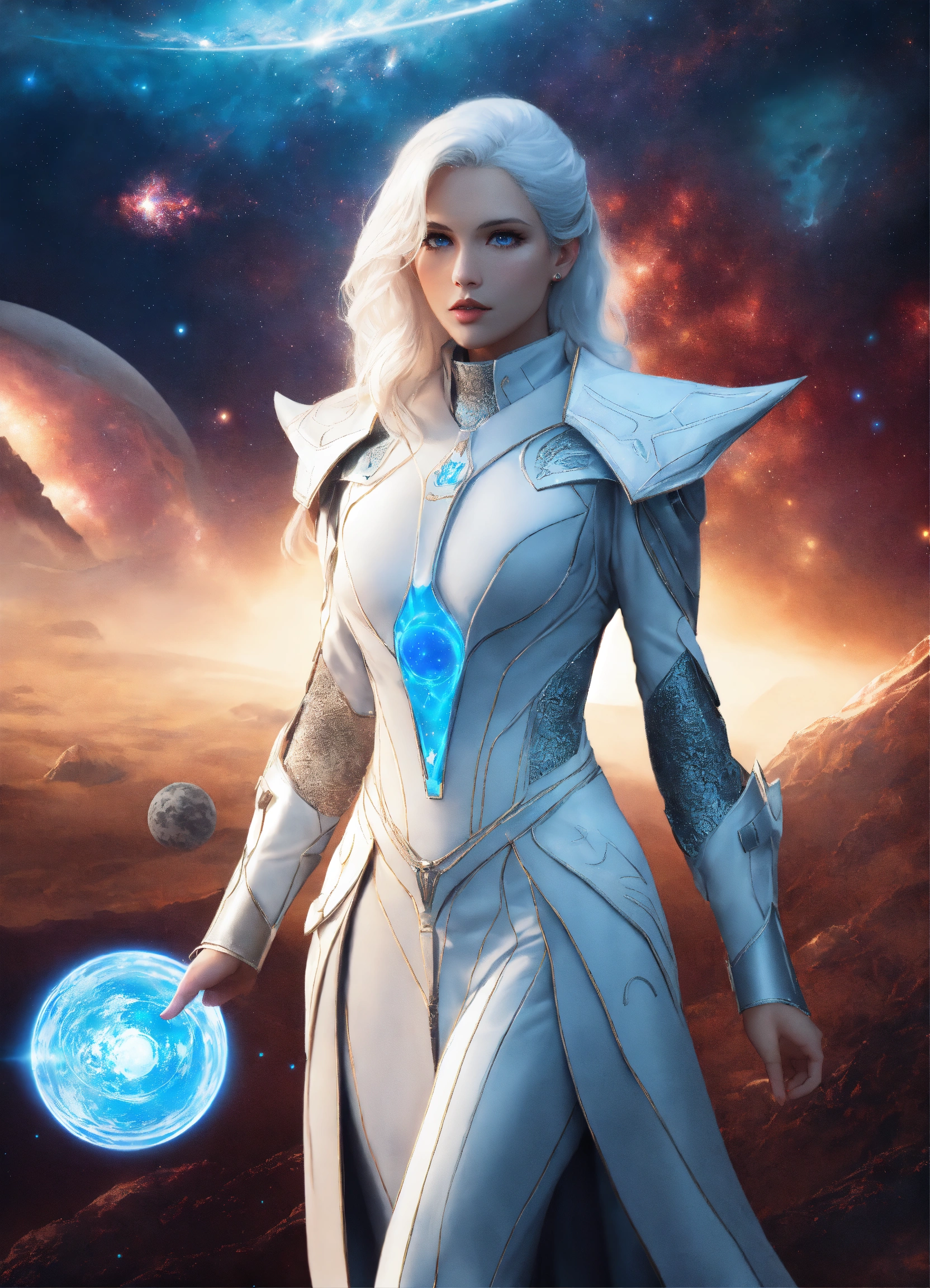 Lexica - Full body realistic photo of An extraterrestrial Pleiadian woman, member of a stellar ...