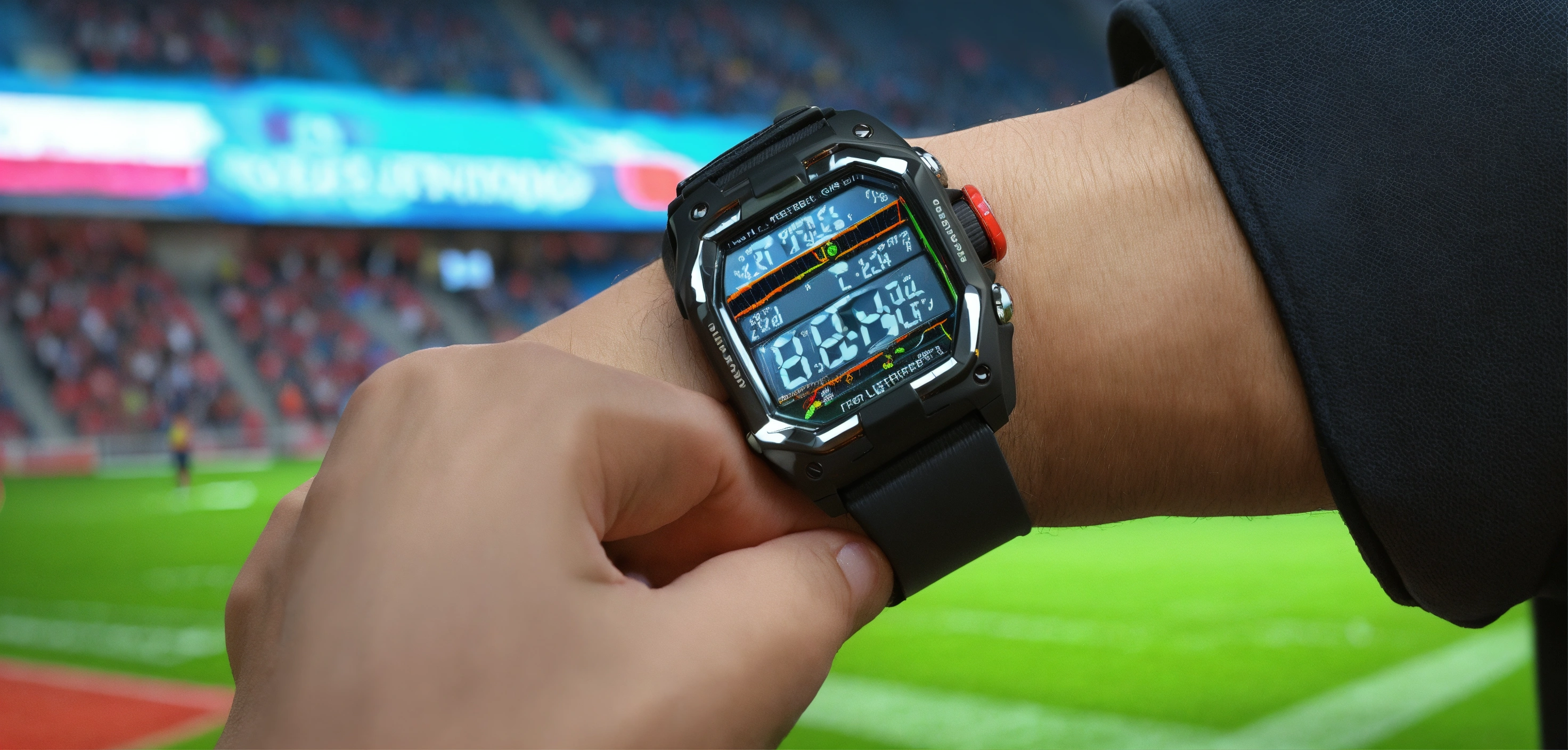 Lexica - Digital watch on the wrist of a football referee during the ...