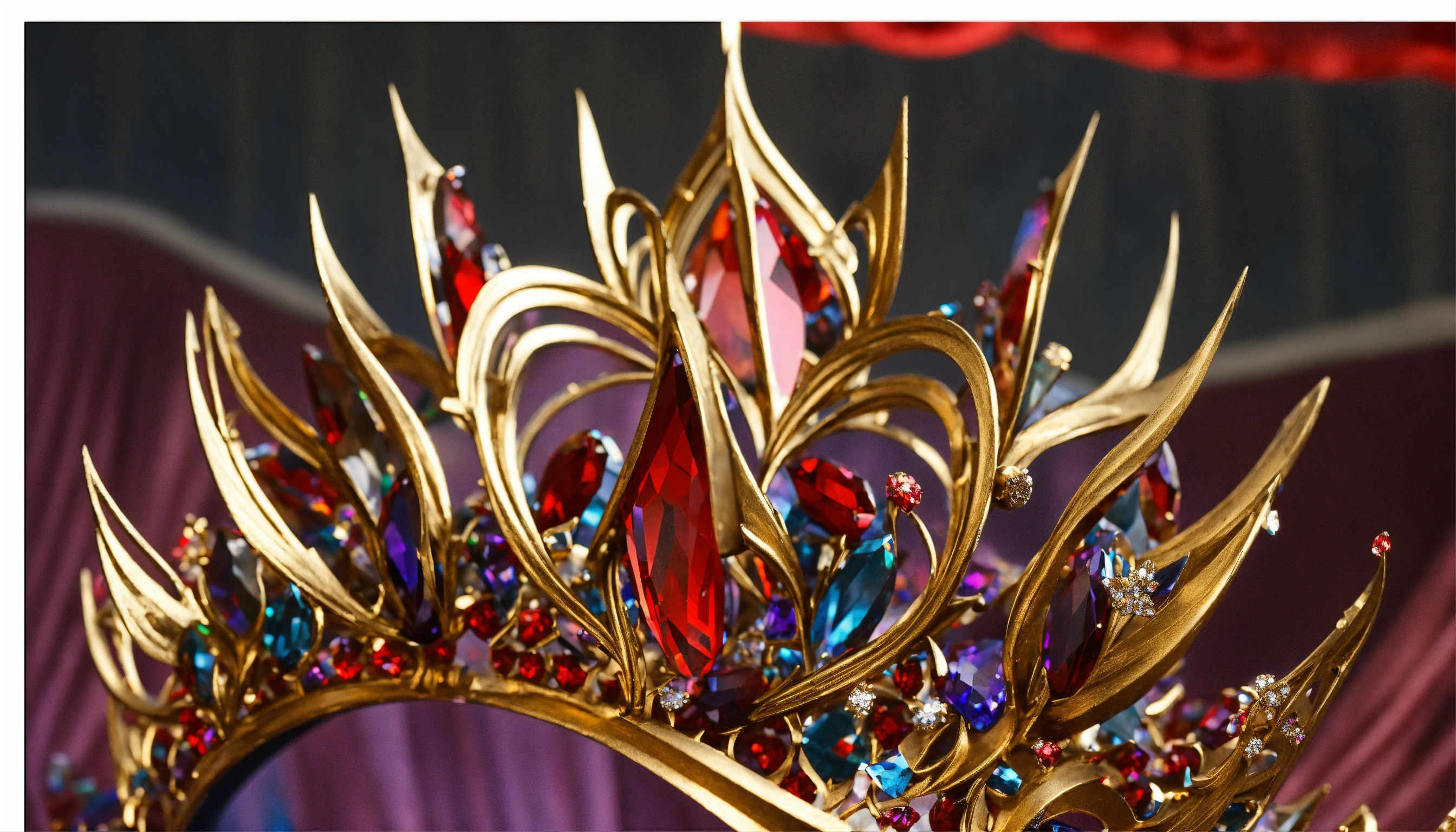 Lexica - Extra extravagantly over the top midevil queen crow with wide ...