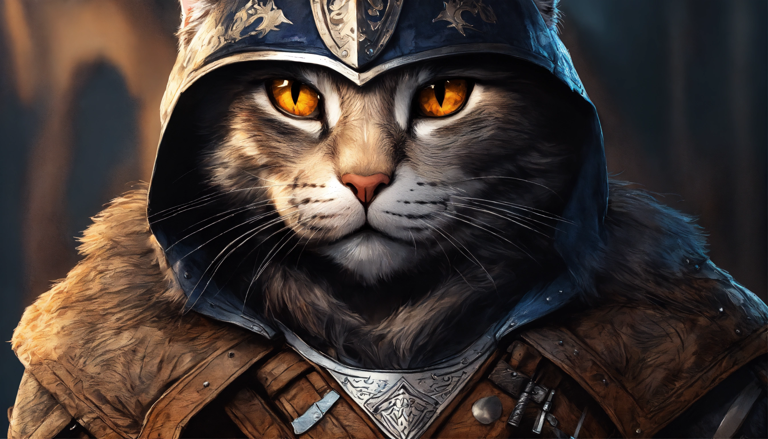 Lexica - Anthropomorphic cat as a Geralt of Rivia, drawn by pencil and ...