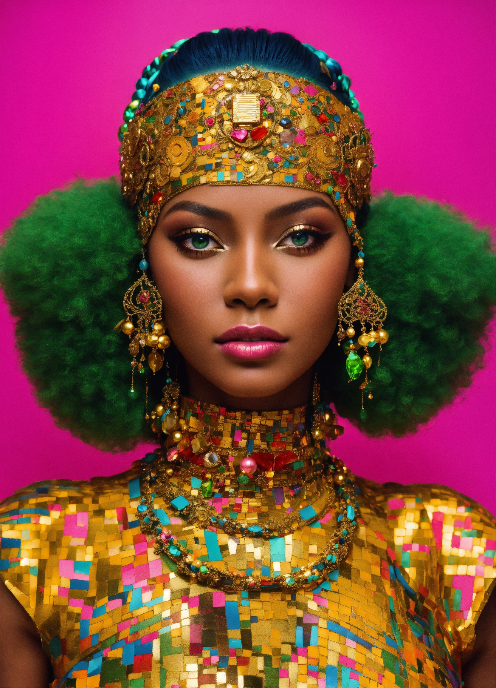 Lexica - Futuristic beautiful photogenic black supermodel with long ...