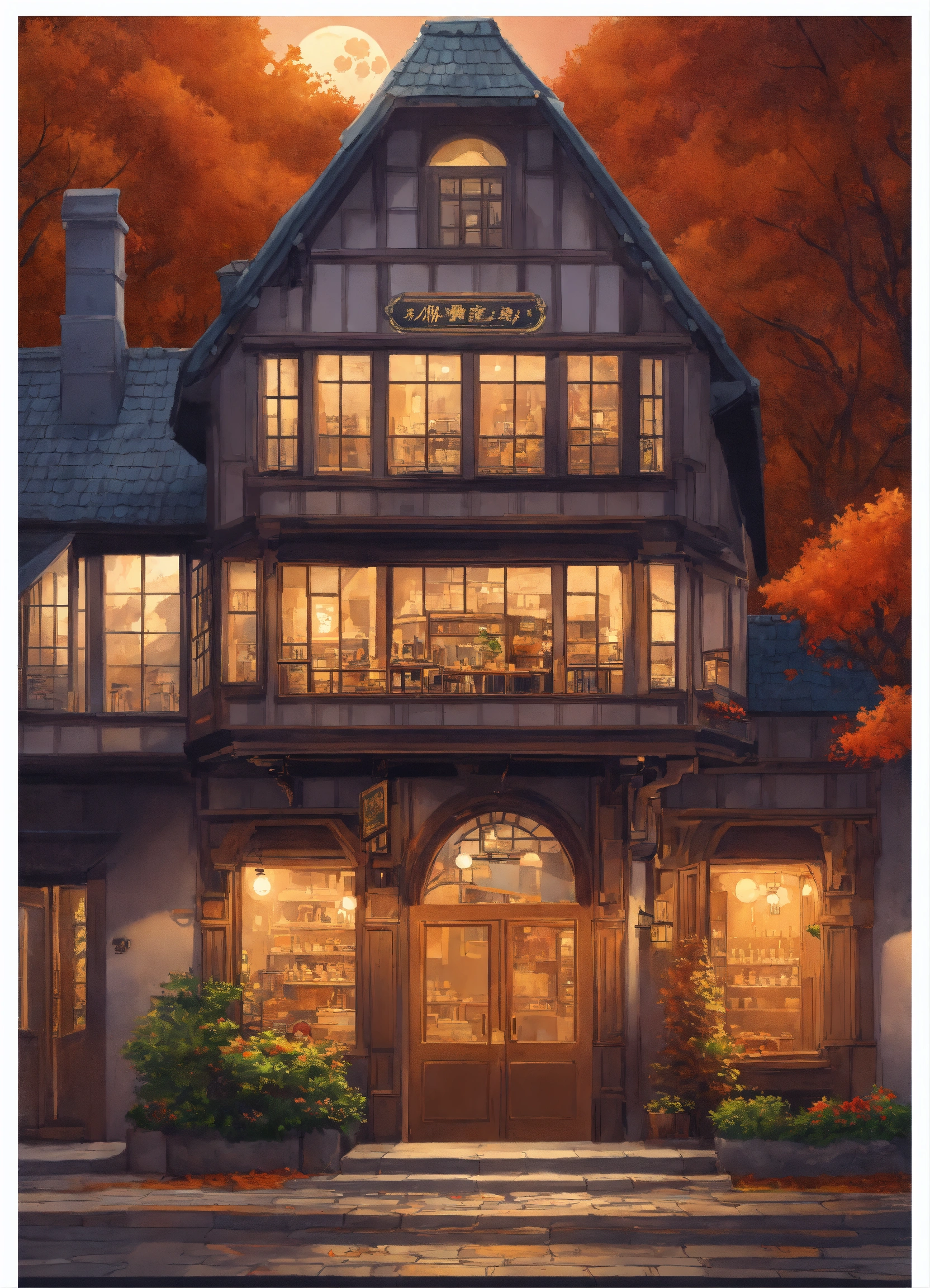 Lexica - European building, restaurant inside the building, forest ...