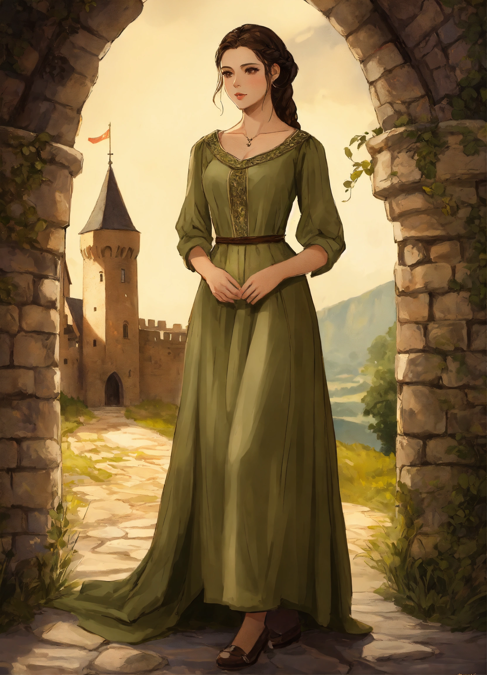 Lexica - Beautiful medieval young woman in servent clothes, fair skin ...