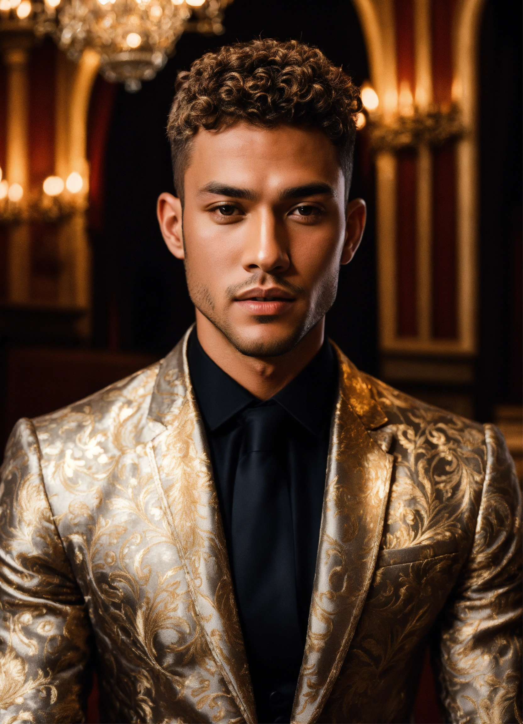 Lexica - Handsome hot mulatto man with light brown eyes, with short ...