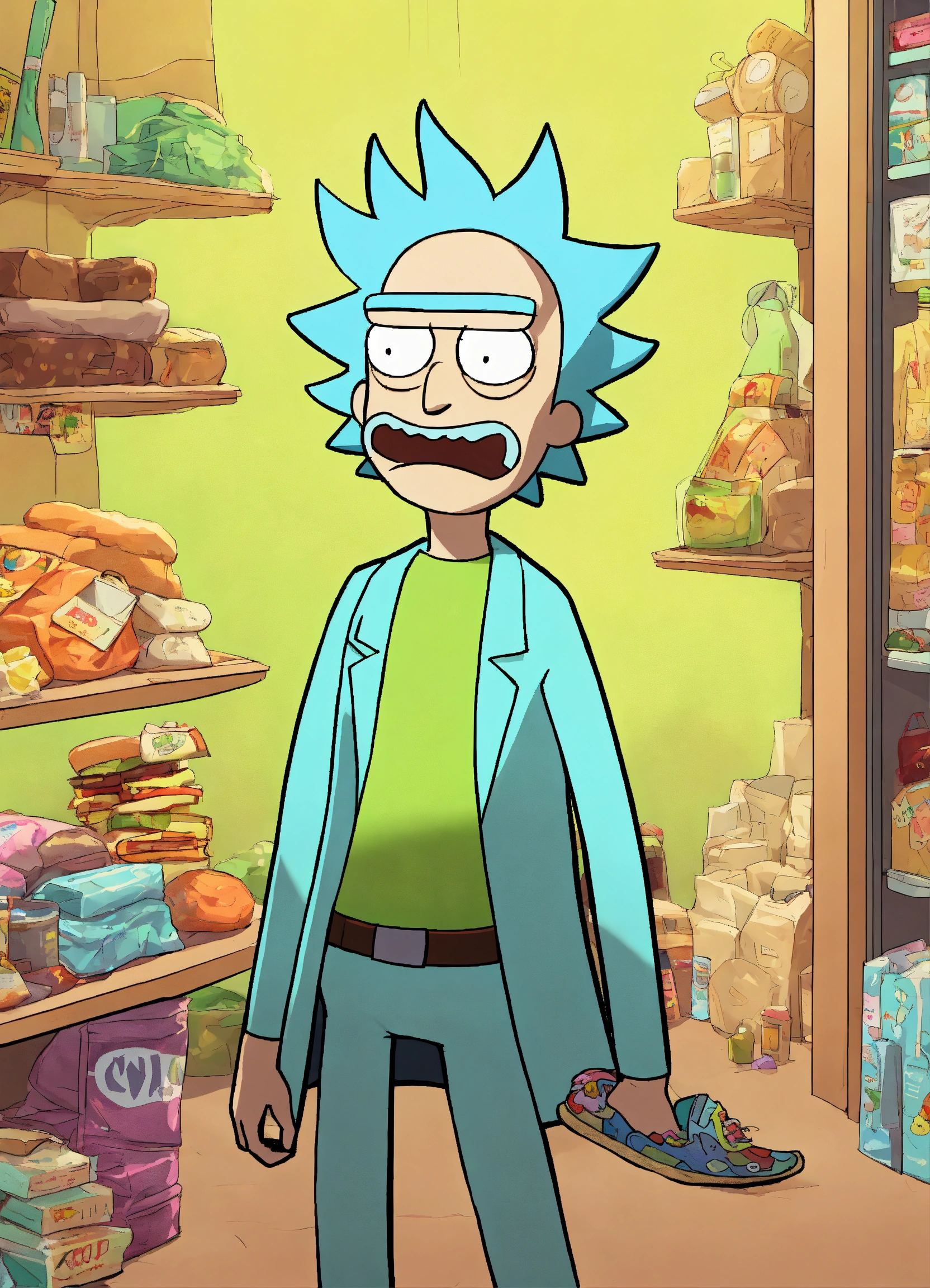 Lexica - Cute man , style from Rick and Morty carton