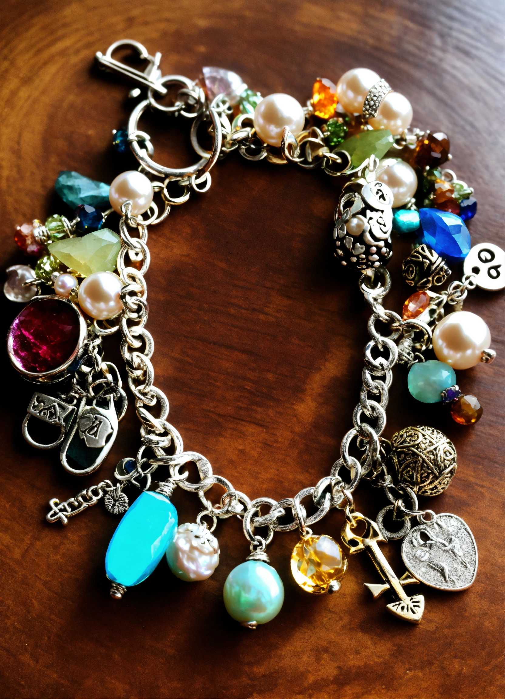 Lexica - A mix of different types of charms and charms on a pearl and ...