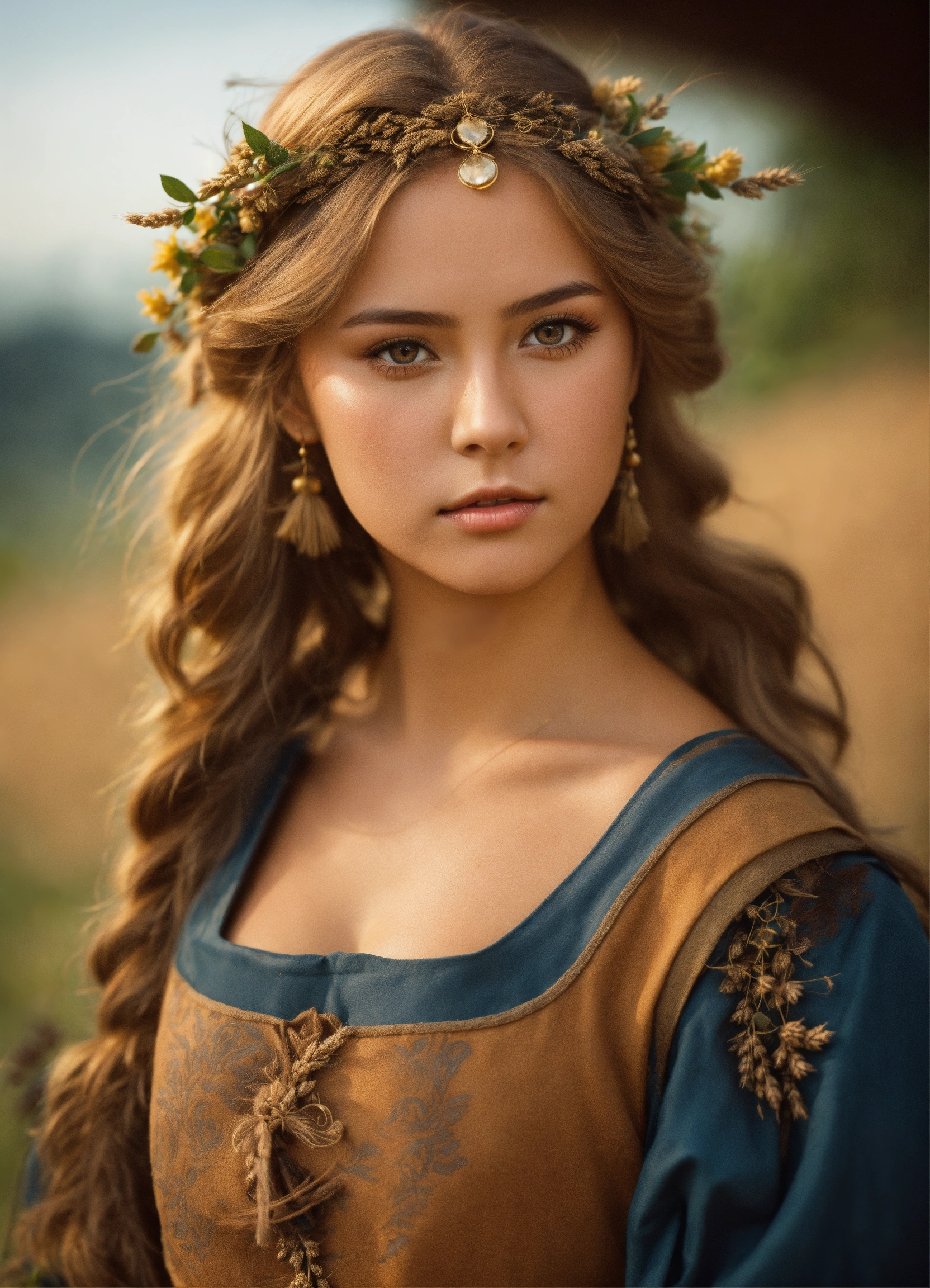 Lexica - Very beautiful girl, big honey-colored eyes, small slightly ...