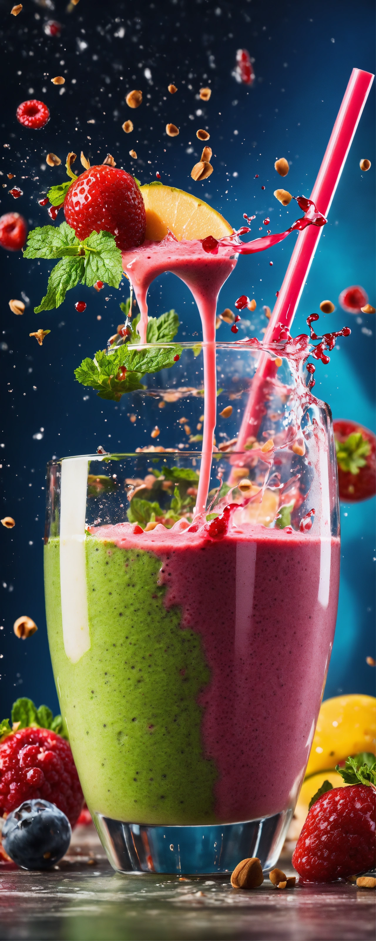Lexica - Smoothies, Healthy and vibrant smoothie. Capture dramatic ...