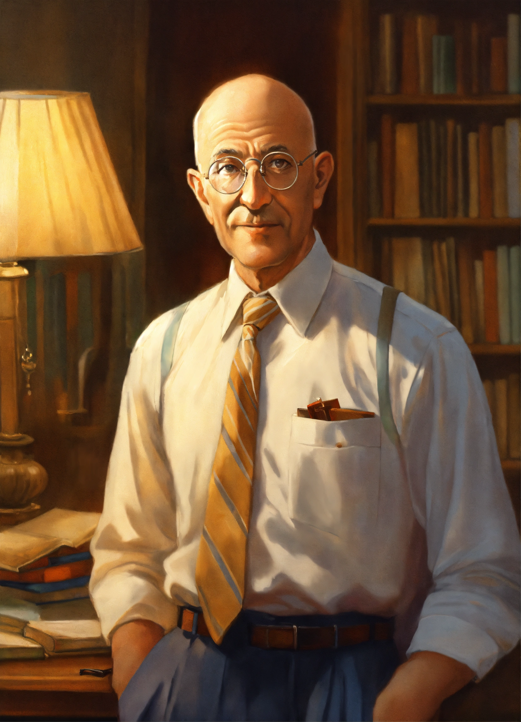 Lexica - Create a character called Carl Ransom Rogers from 1987, bald ...